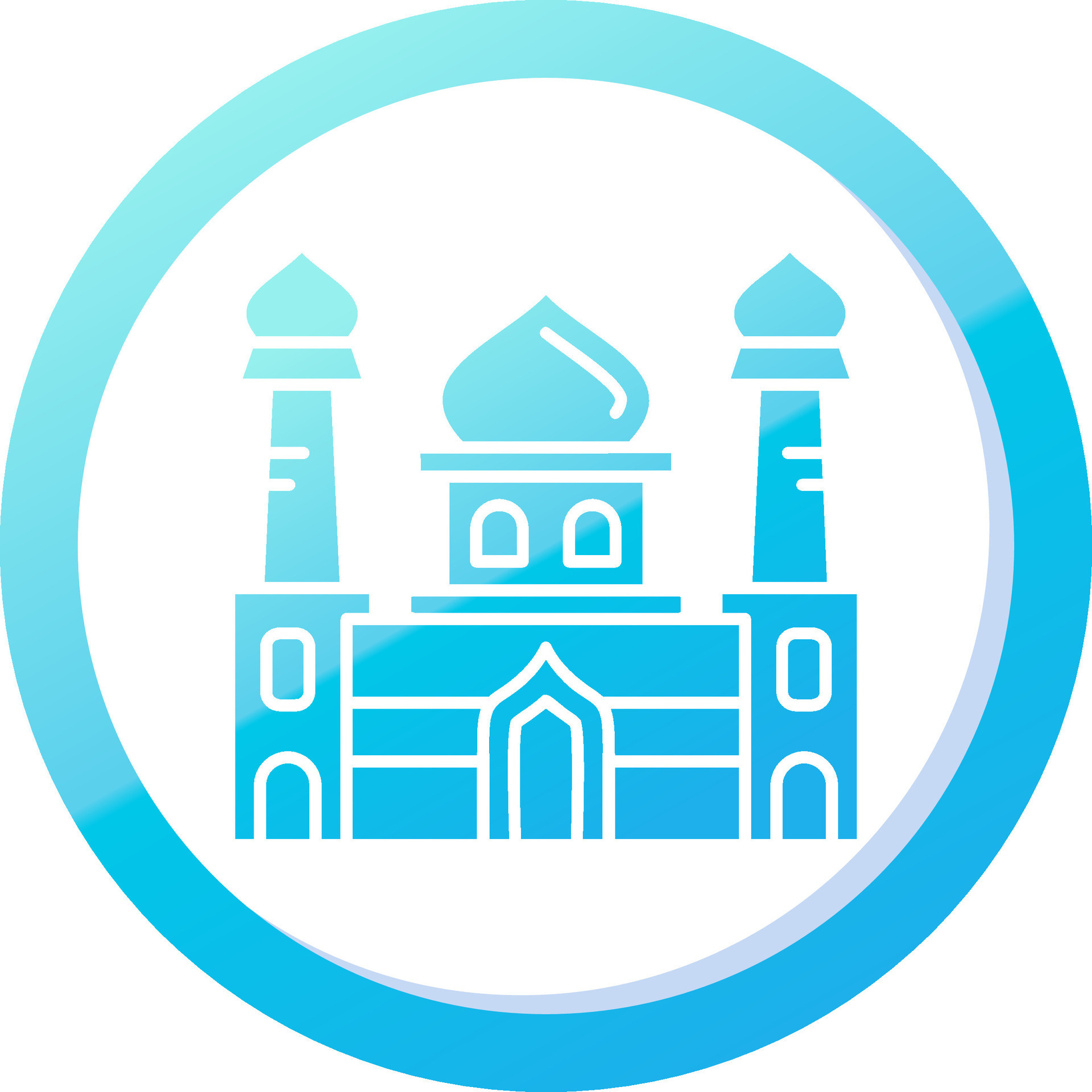 Mosque Solid Blue Gradient Icon 37087461 Vector Art at Vecteezy