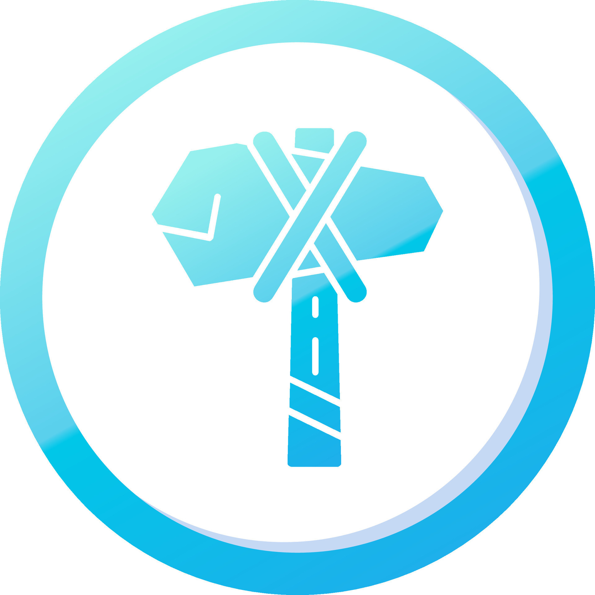Hammer Solid Blue Gradient Icon 37087528 Vector Art at Vecteezy