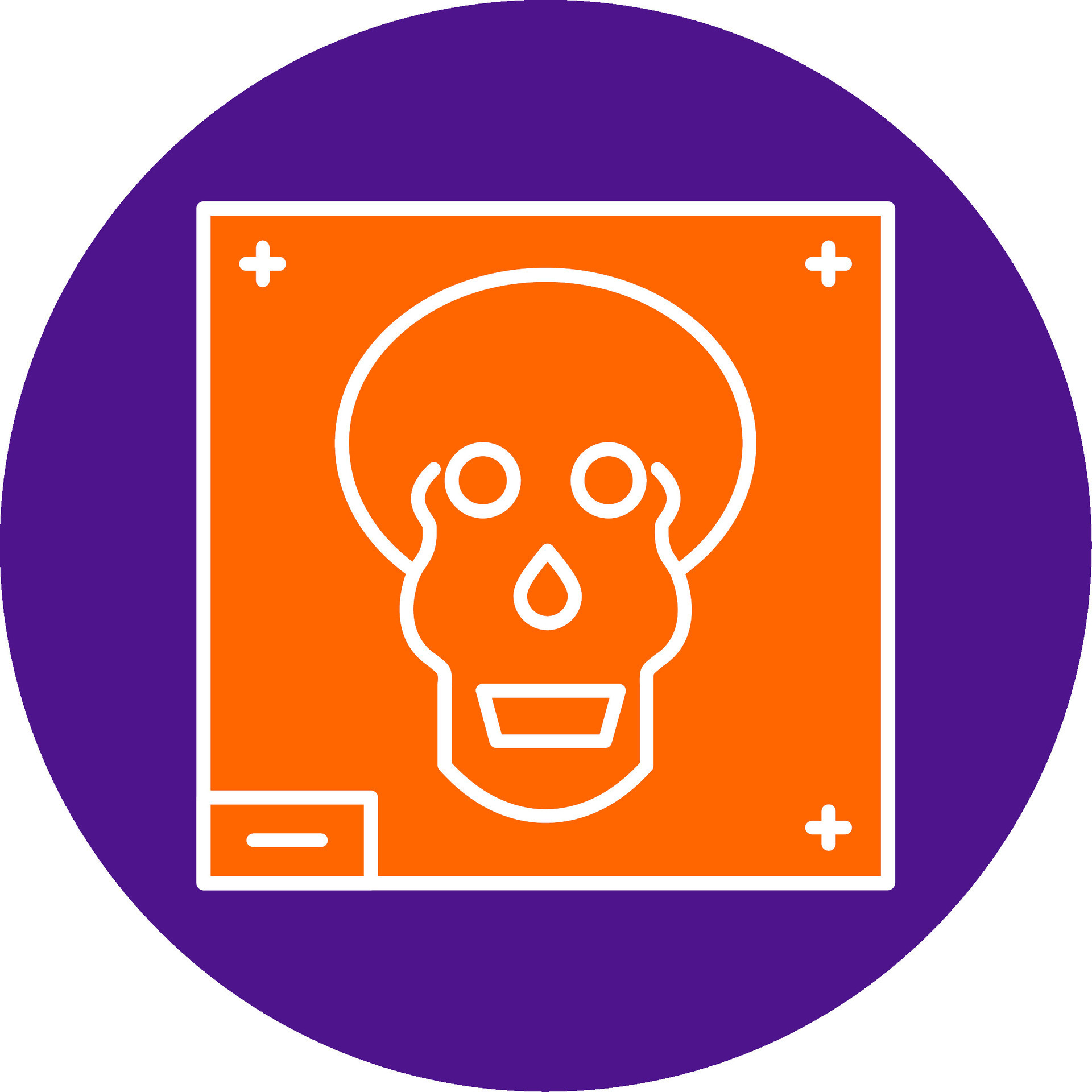 Skull X Ray Line Filled Circle Icon 37091125 Vector Art At Vecteezy