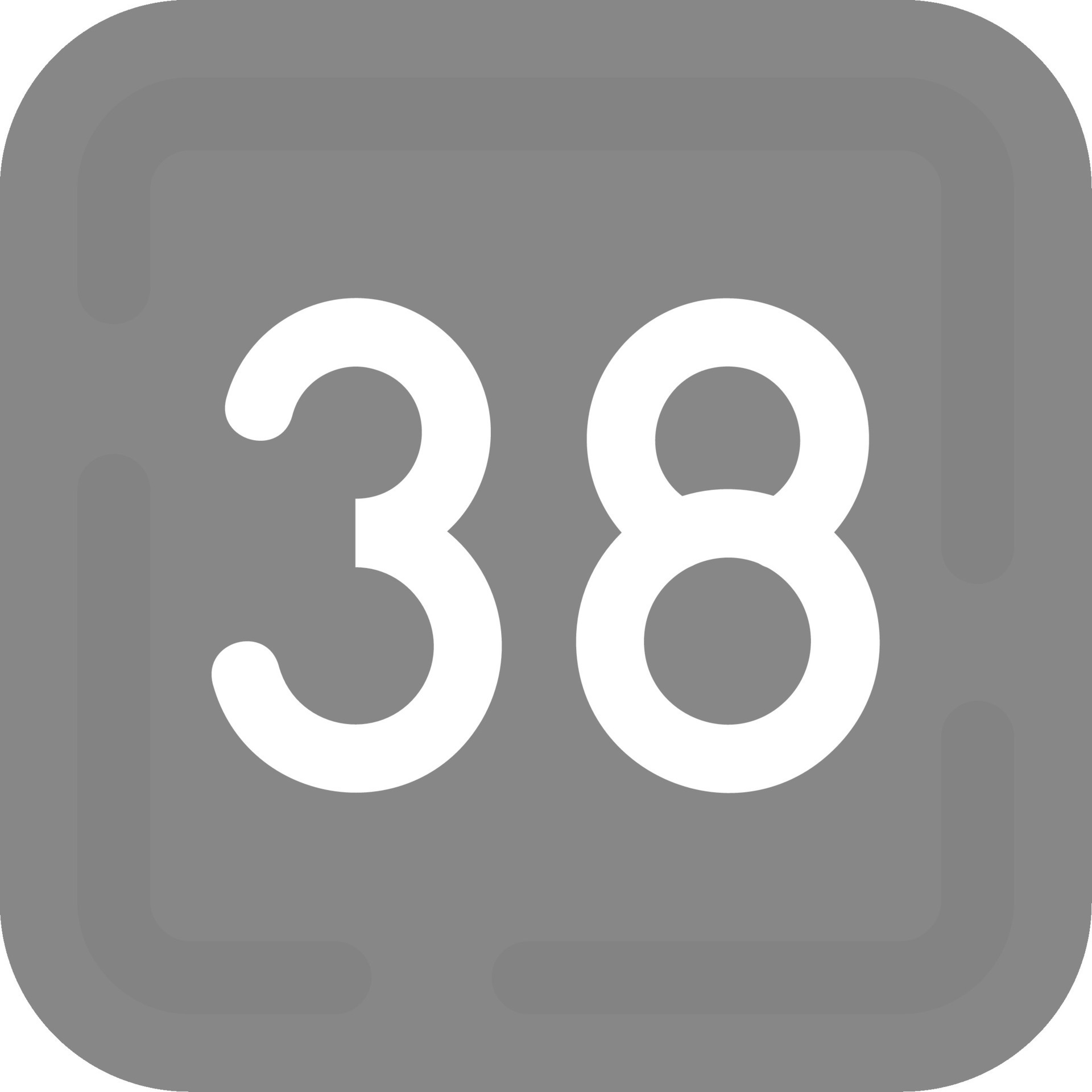 Thirty Eight Grey scale Icon 37104199 Vector Art at Vecteezy
