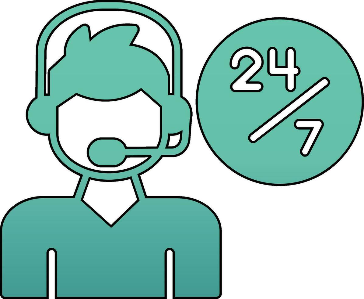icono de vector de soporte de 24 horas 37109780 Vector en Vecteezy