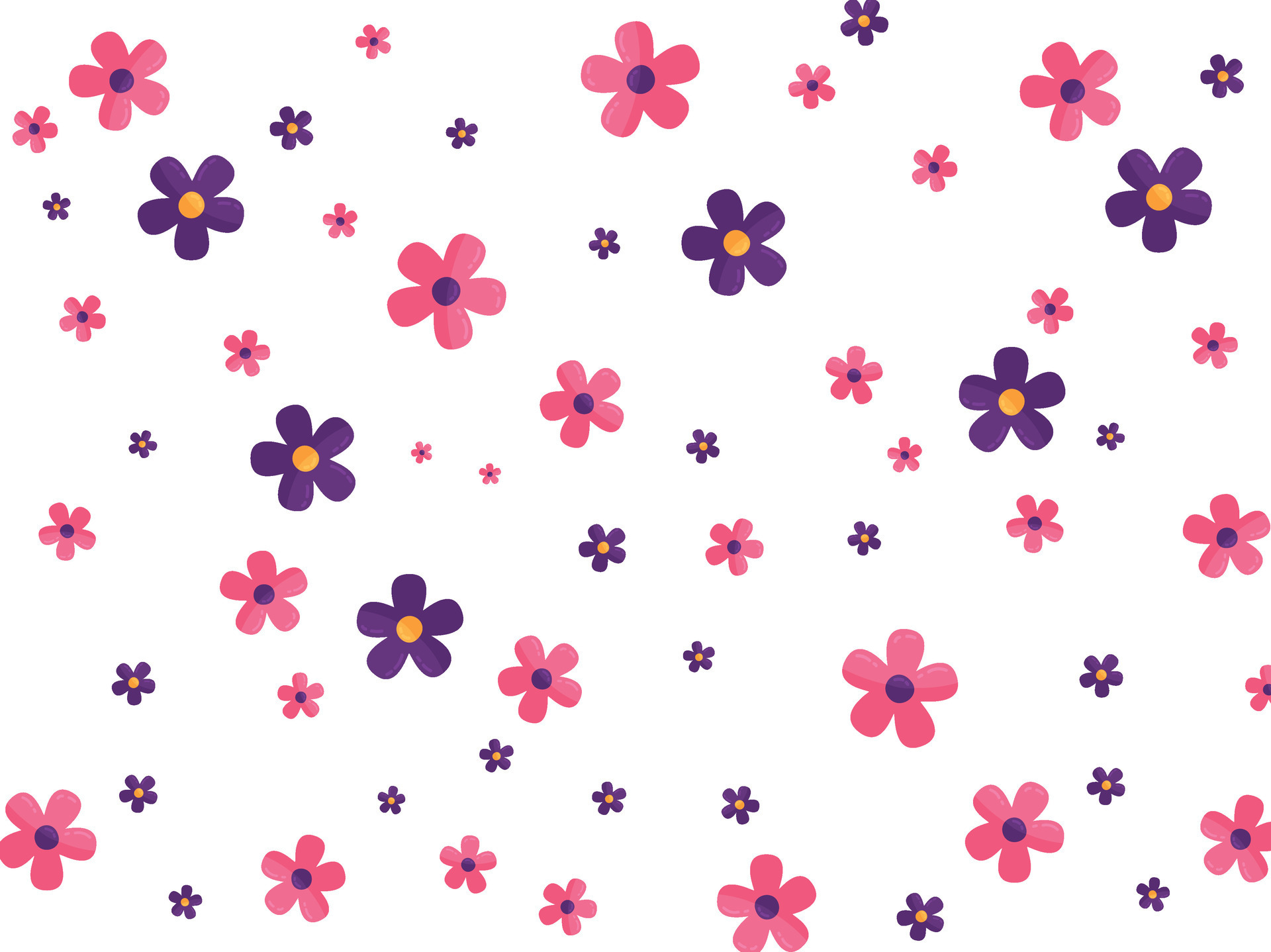 Cute flowers on a white background 37127362 Vector Art at Vecteezy