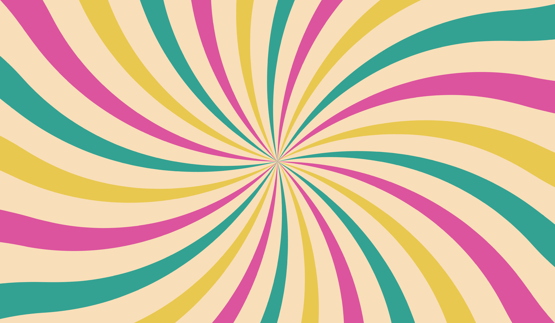 Groovy Retro Swirl Burst Summer And Carnival Background Vector
