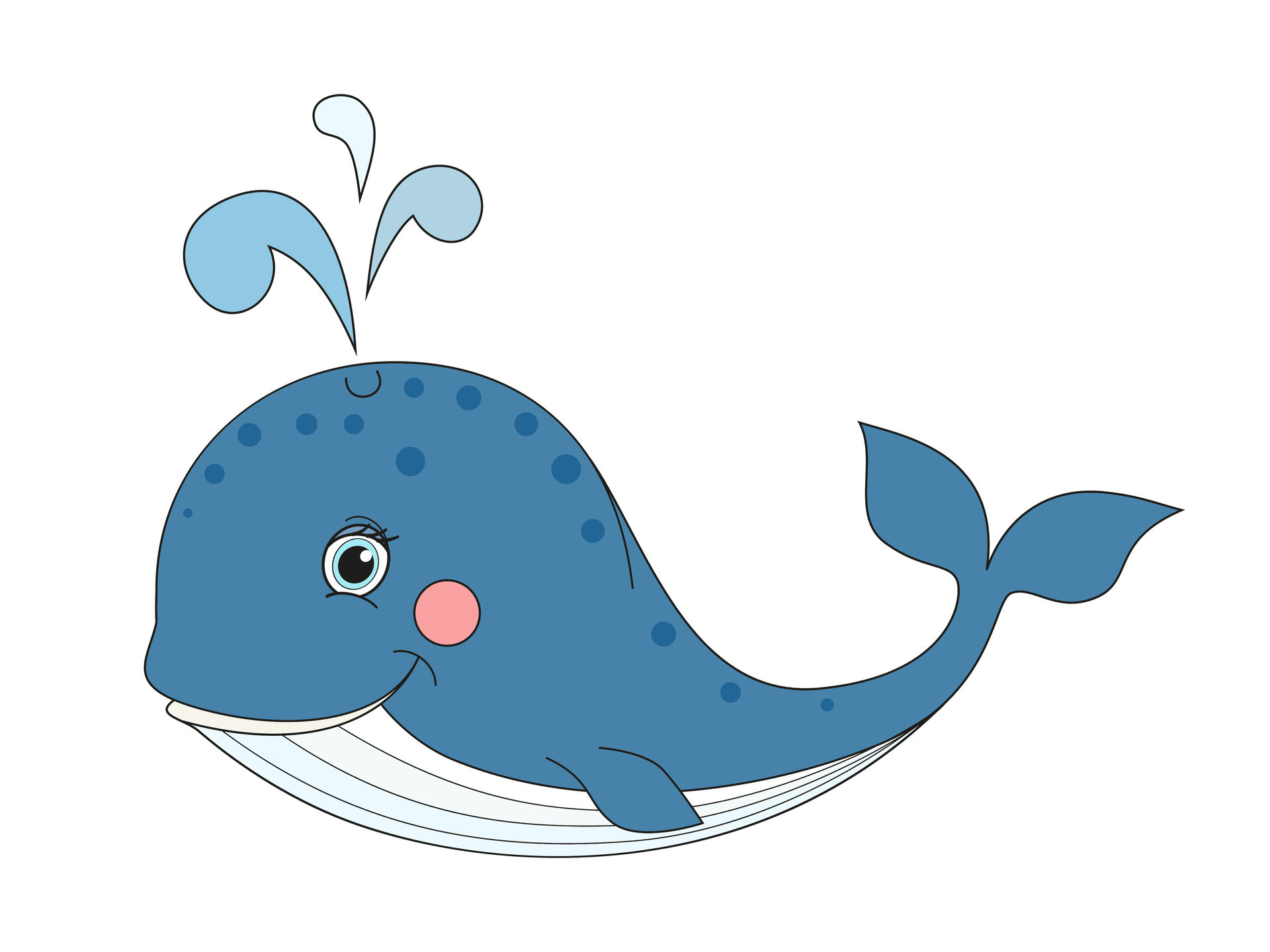 Cute whale cartoon. Vector illustration. 37130806 Vector Art at Vecteezy