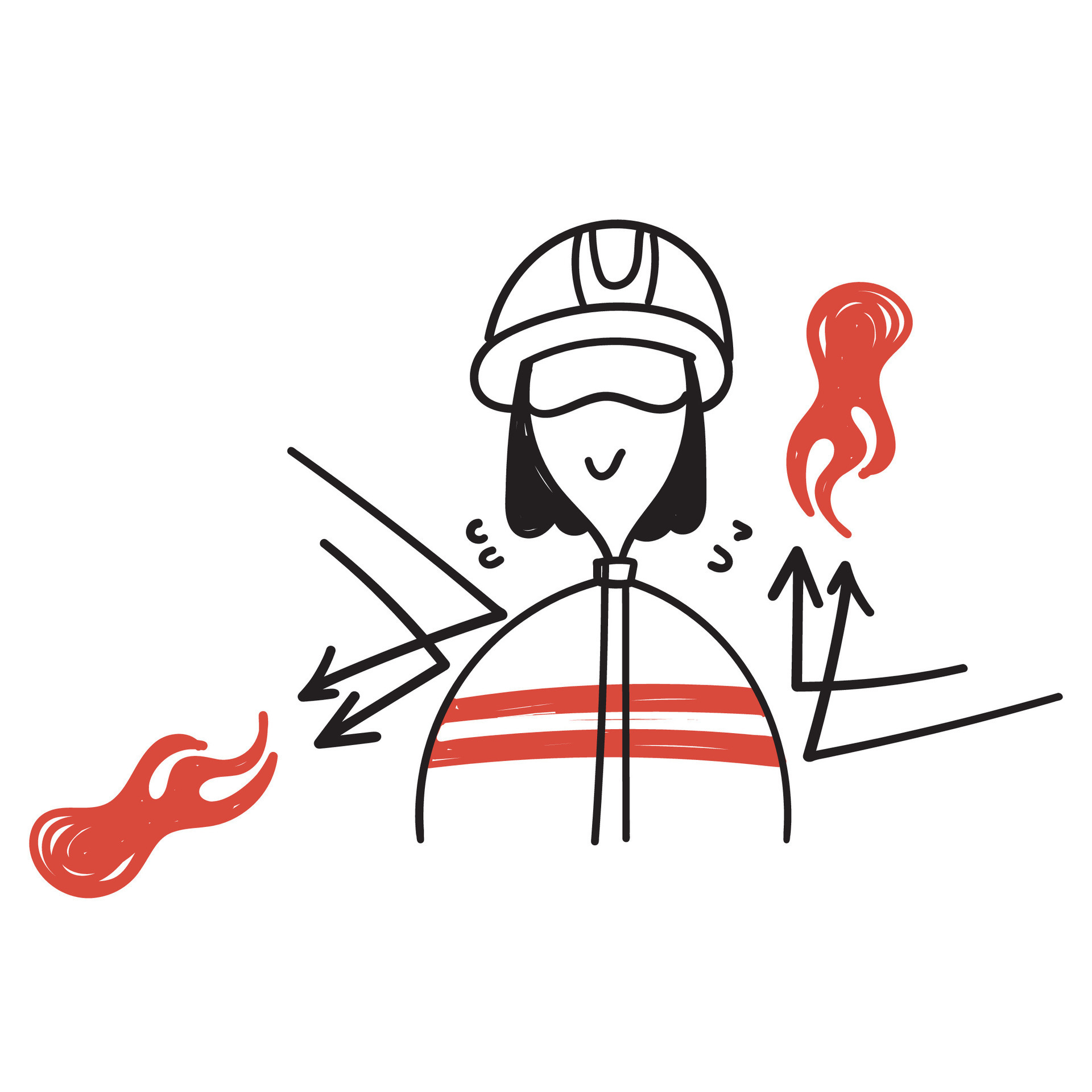 Hand Drawn Doodle Fireproof Clothing Illustration 37131890 Vector Art At Vecteezy