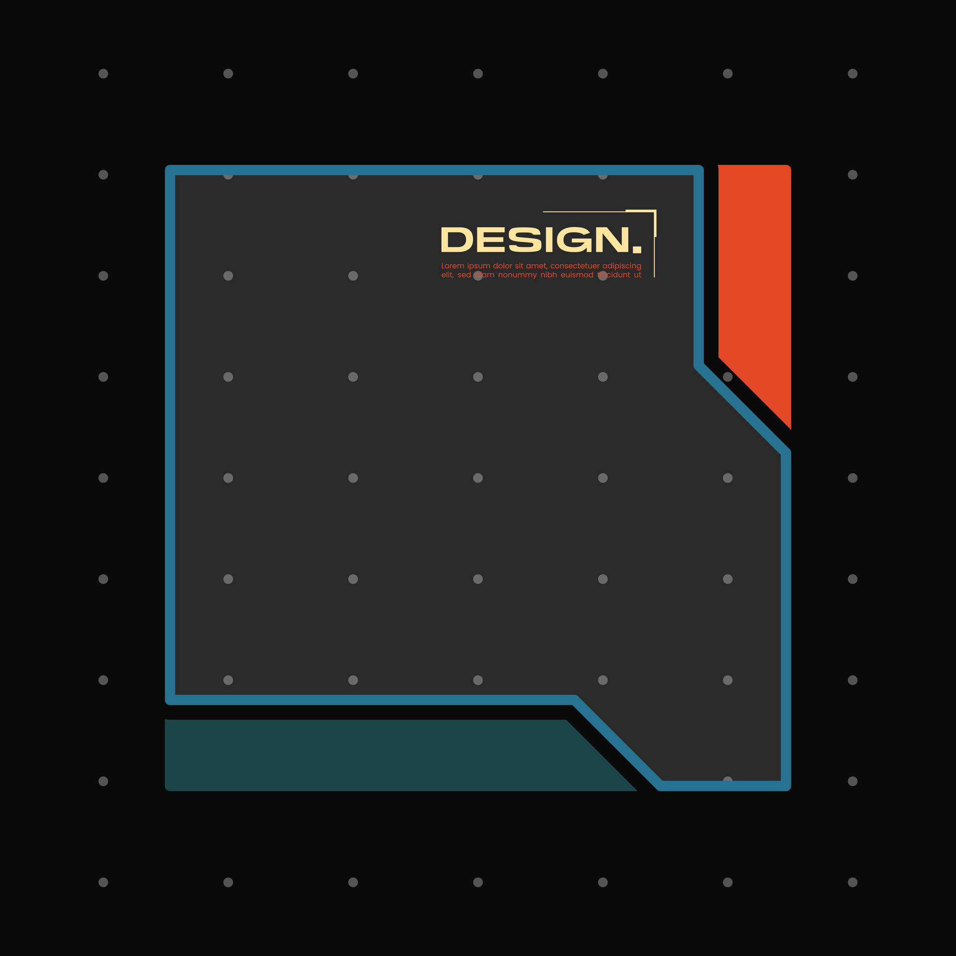 Futuristic element with retro color vector illustration. Vintage frame ...