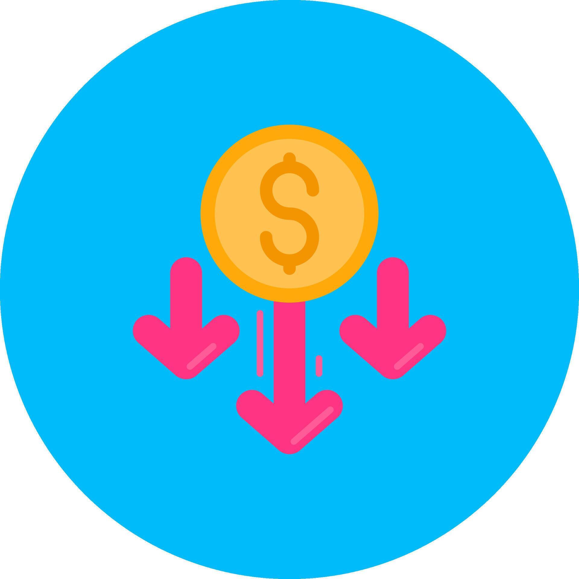 Decrease Flat Circle Icon 37143639 Vector Art at Vecteezy