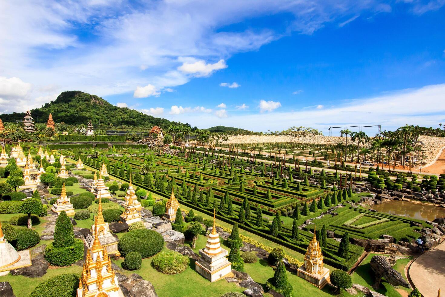 Nong Nuch Garden tree Mountain and blue sky beautiful Attractions 37144924 Stock Photo at Vecteezy