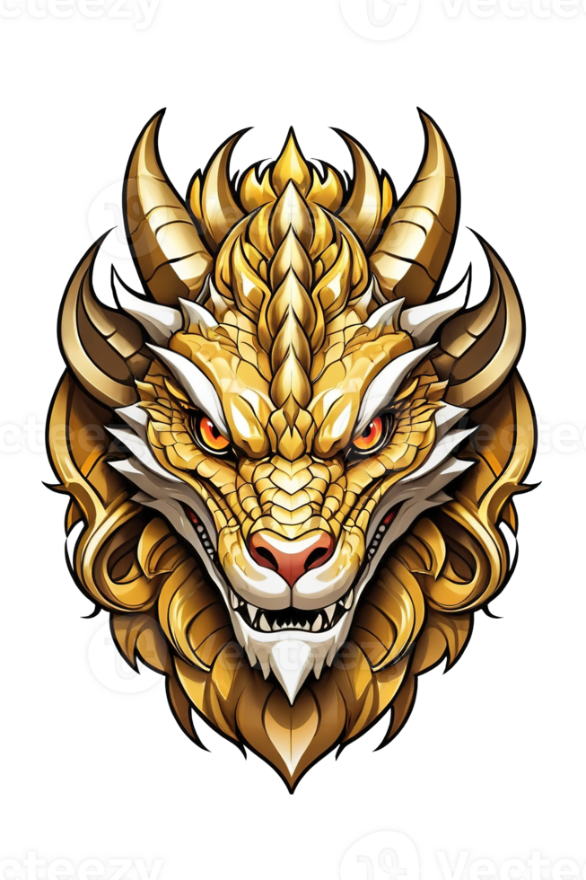 AI generated Gold dragon head illustration 37148605 PNG AI generated Gold dragon head illustration 37148605 PNG