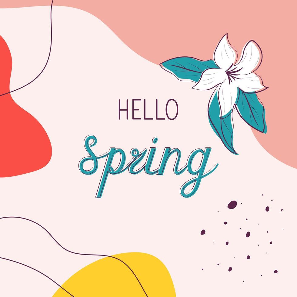 hello spring background 37148798 Vector Art at Vecteezy