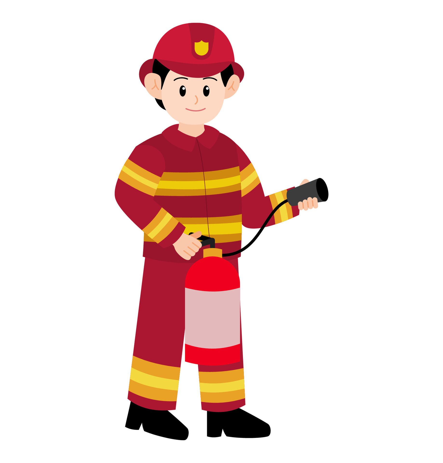 Firefighter Cartoon Character Elements 37153111 Vector Art at Vecteezy