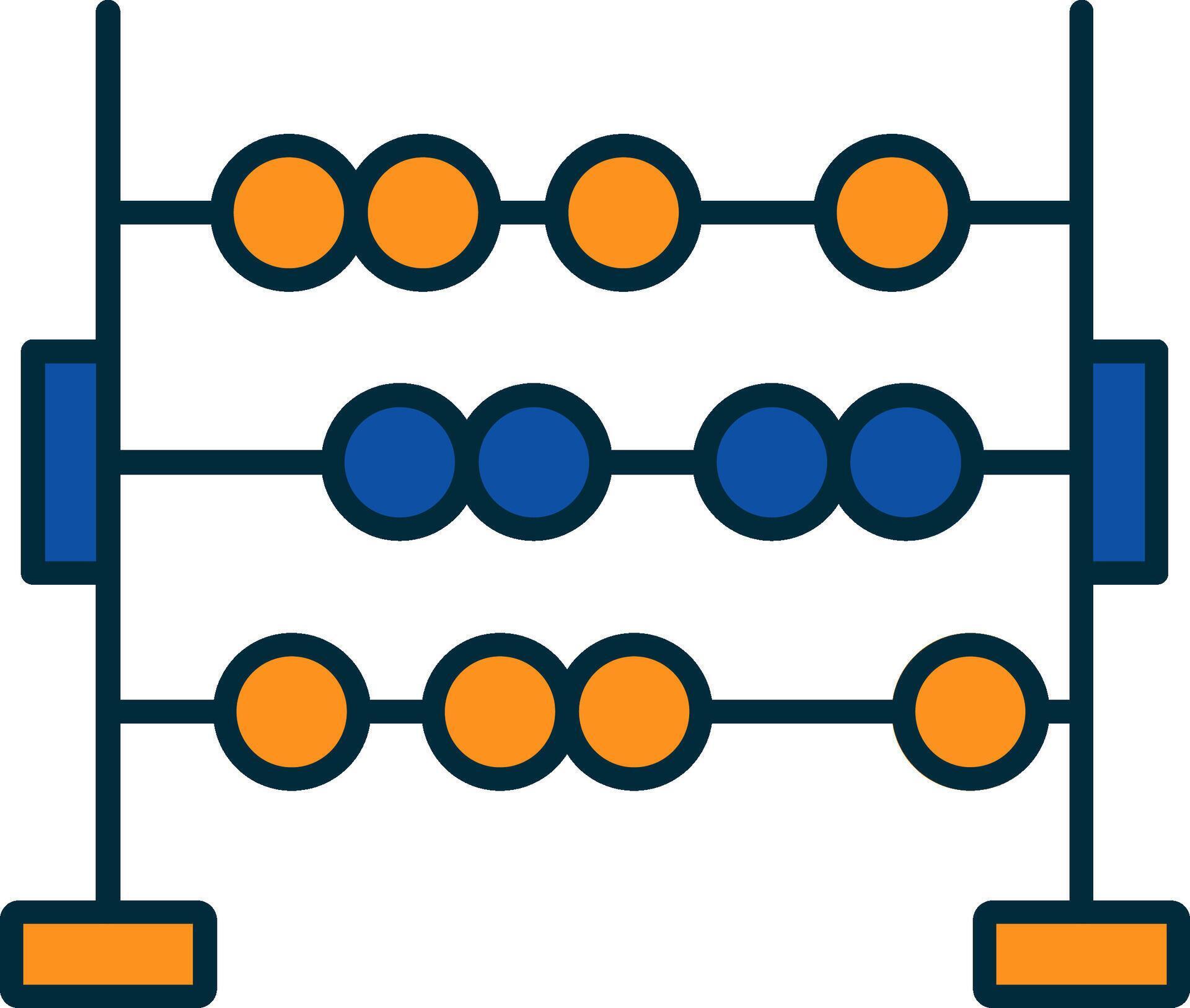Abacus Line Filled Two Colors Icon 37157044 Vector Art at Vecteezy