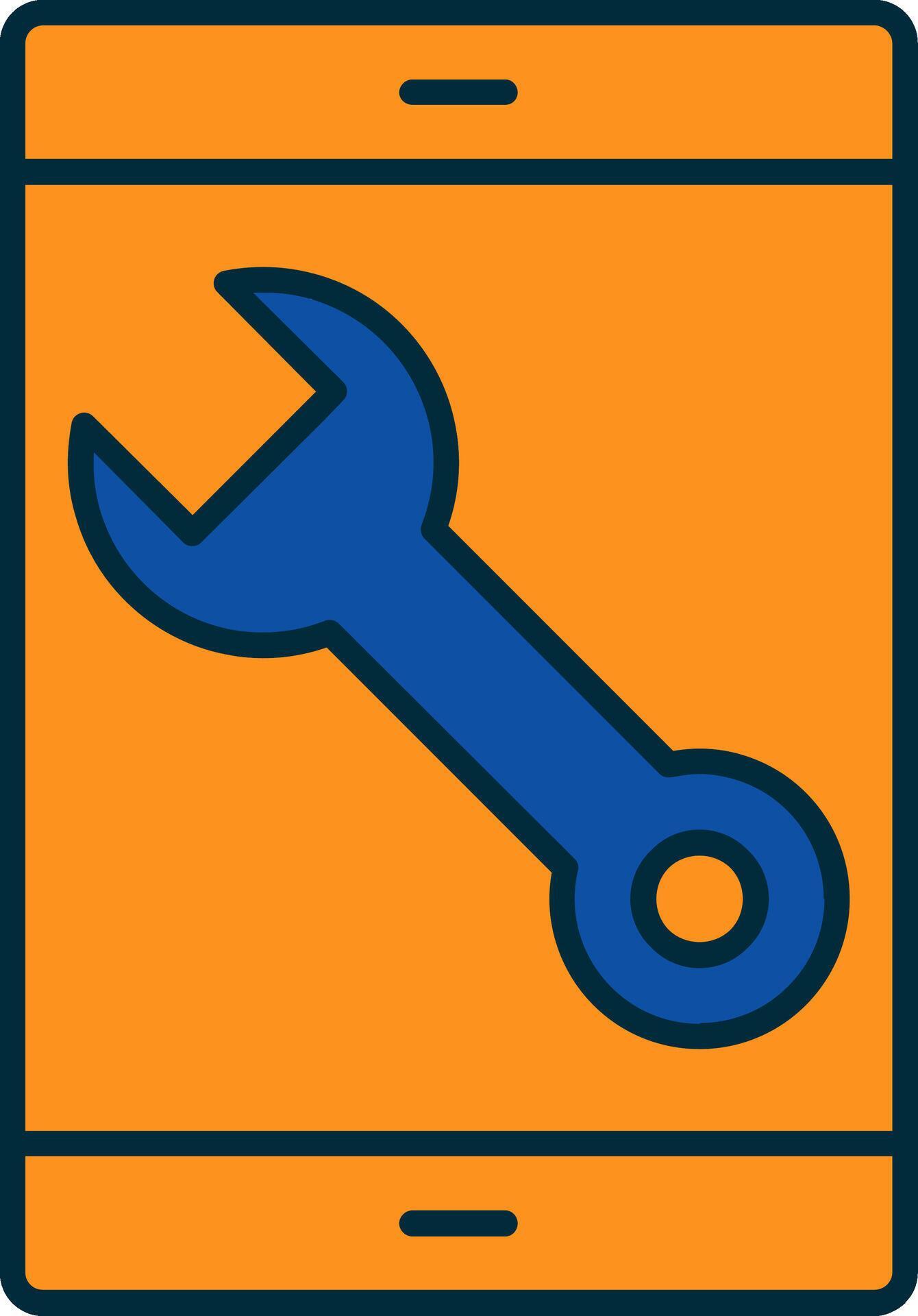 Mobilephone Support Line Filled Two Colors Icon 37157109 Vector Art at Vecteezy