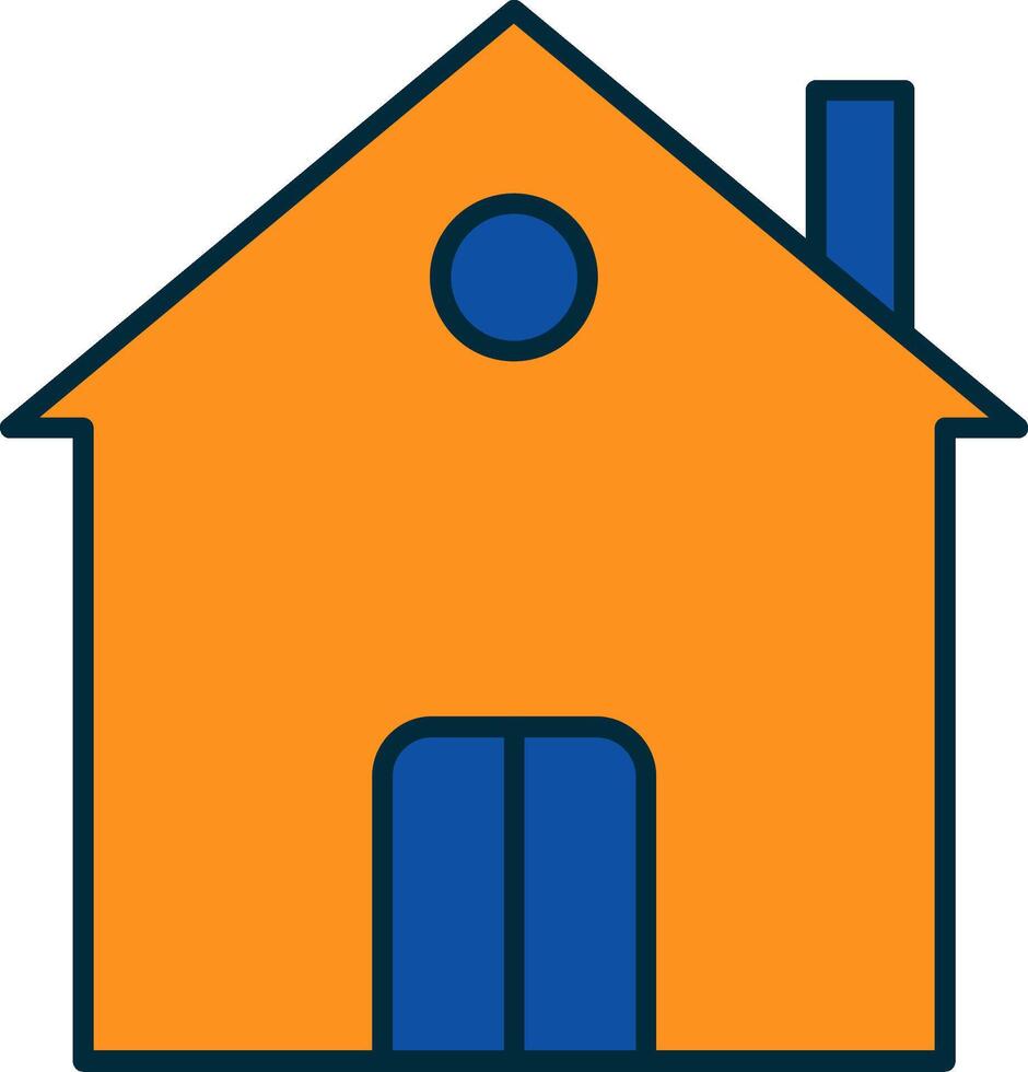 Residence Line Filled Two Colors Icon 37157874 Vector Art at Vecteezy