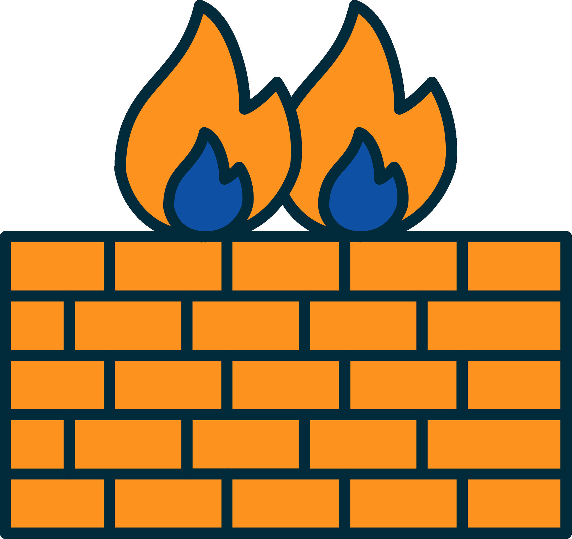 Firewall Line Filled Two Colors Icon 37159164 Vector Art at Vecteezy