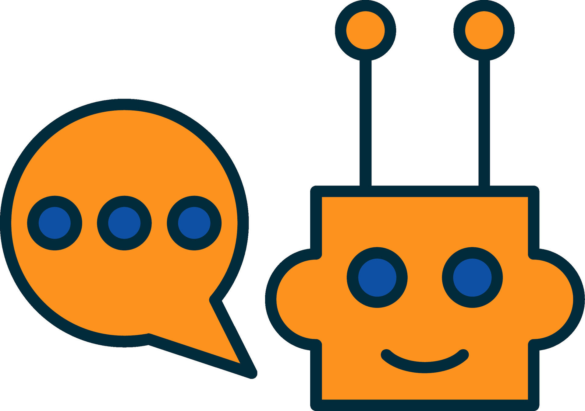 Chatbot Line Filled Two Colors Icon 37162591 Vector Art at Vecteezy