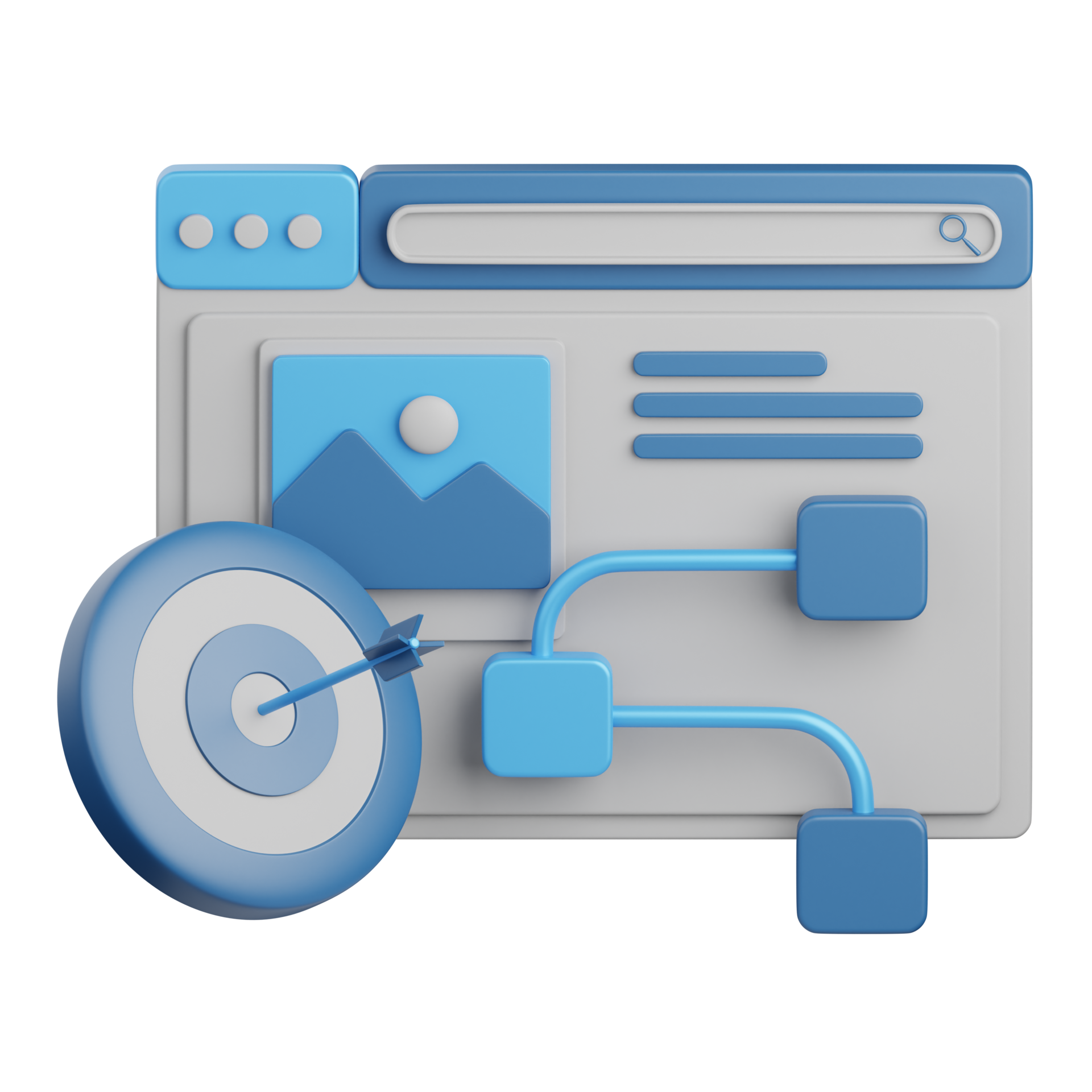3d Rendering Web Strategy Isolated Useful For Digital Marketing Advertisement Technology Seo