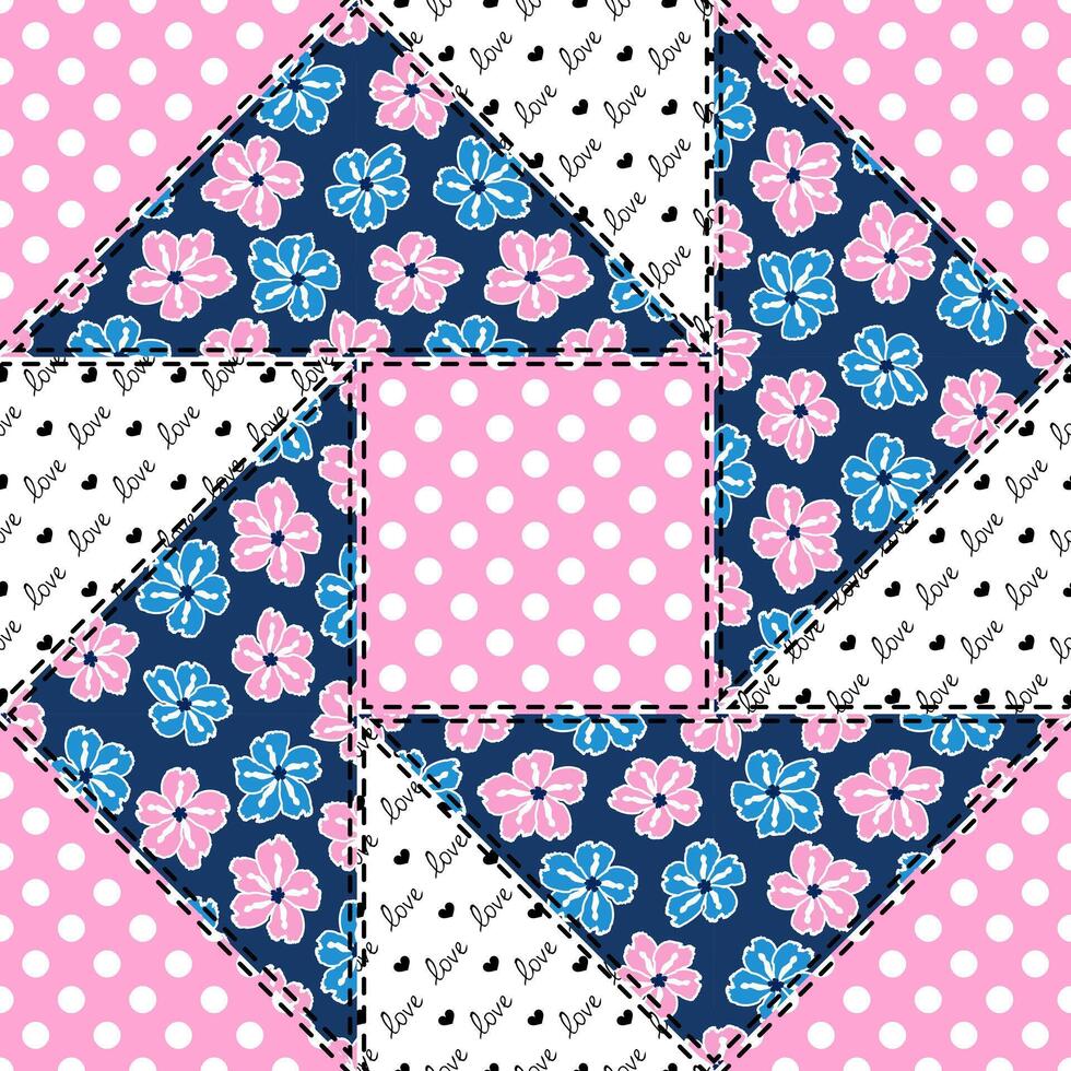 Patchwork Seamless Pattern Vector Stock Illustration 37206668 Vector