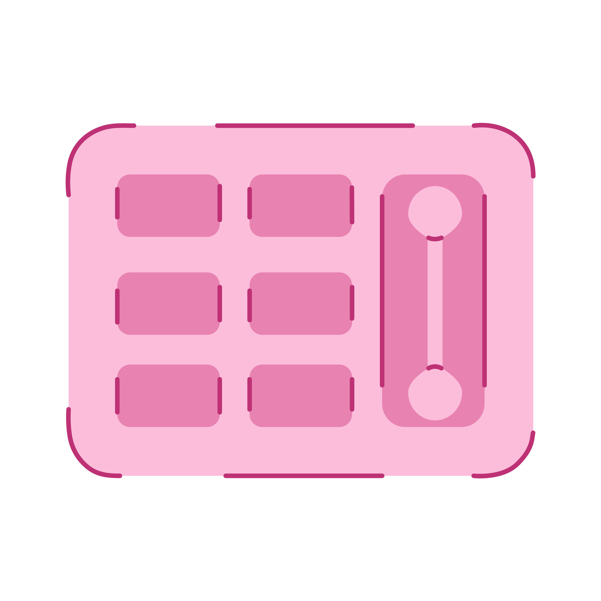Pink Eye Shadow Palette Cosmetics For Girls Vector Illustration
