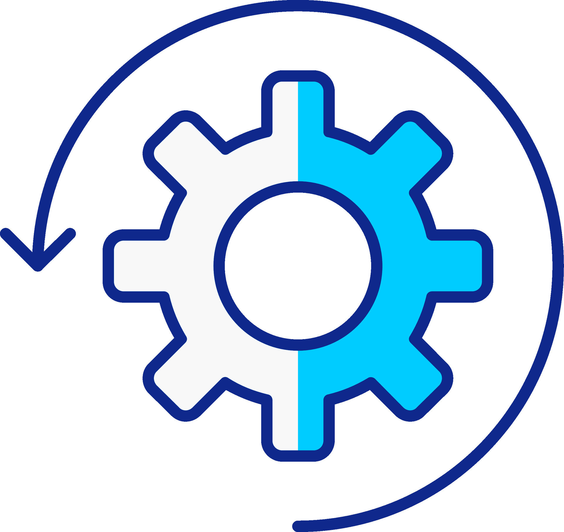 Automate Blue Filled Icon 37207912 Vector Art At Vecteezy