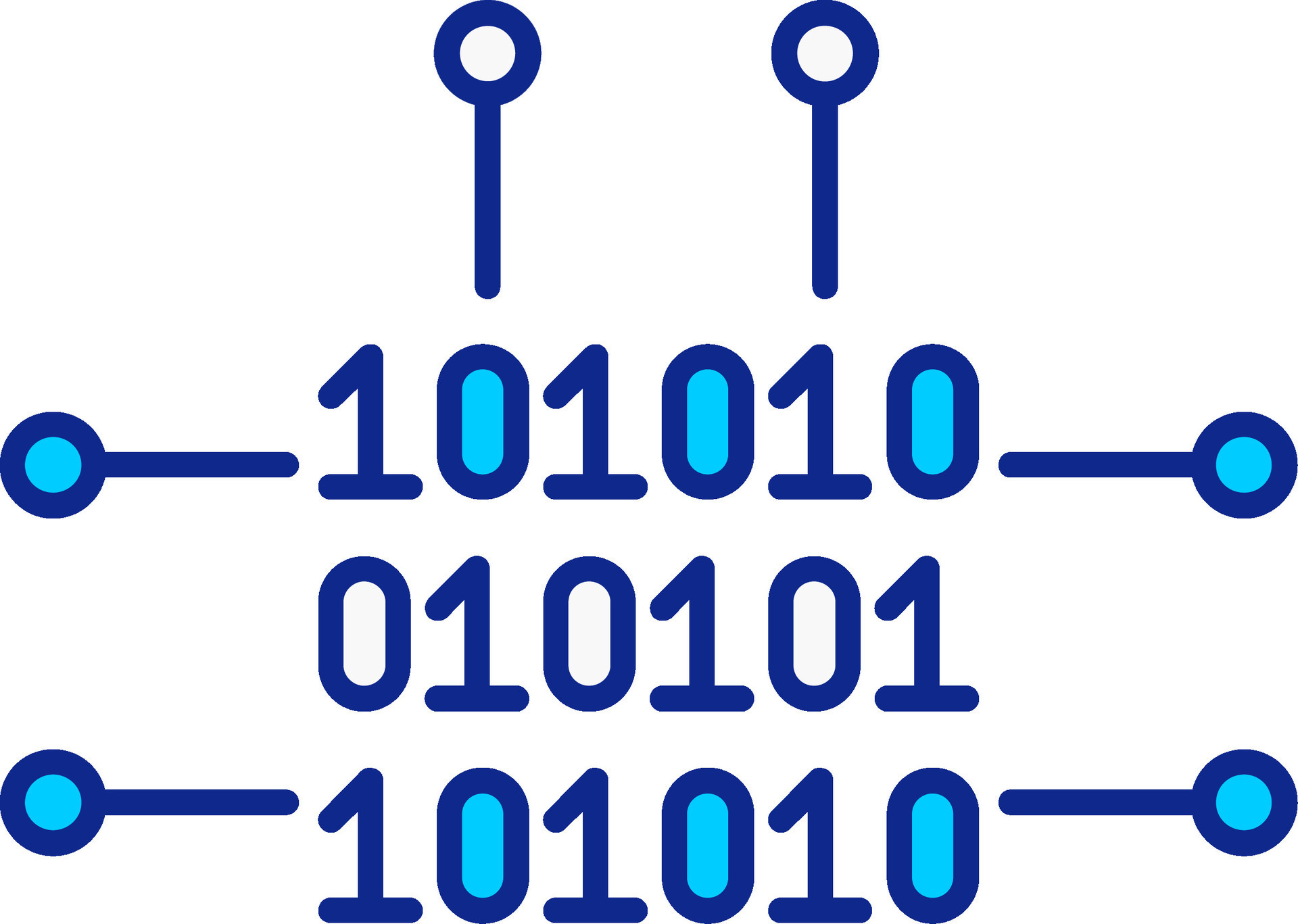 Binary Code Blue Filled Icon 37208085 Vector Art At Vecteezy