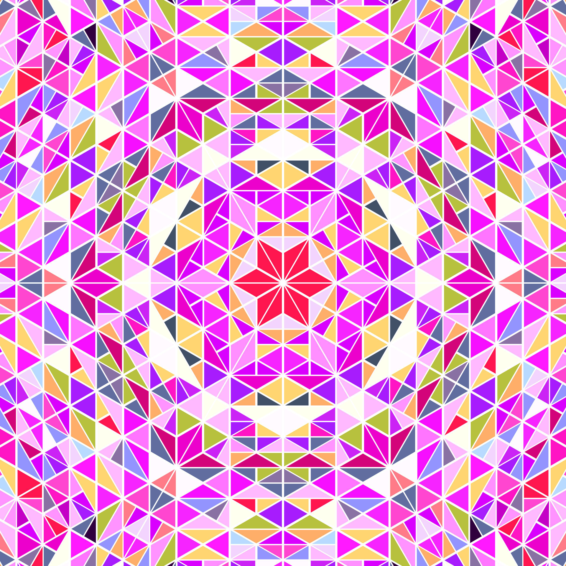 Geometrical Tile Mosaic Pattern Background Psychedelic Hypnotic Abstract Circular Vector