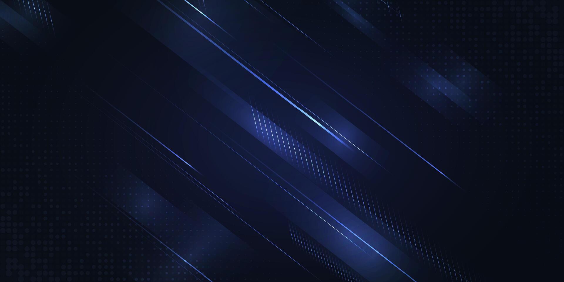 Digital Technology Futuristic Internet Network Connection Dark Black Background Blue Abstract