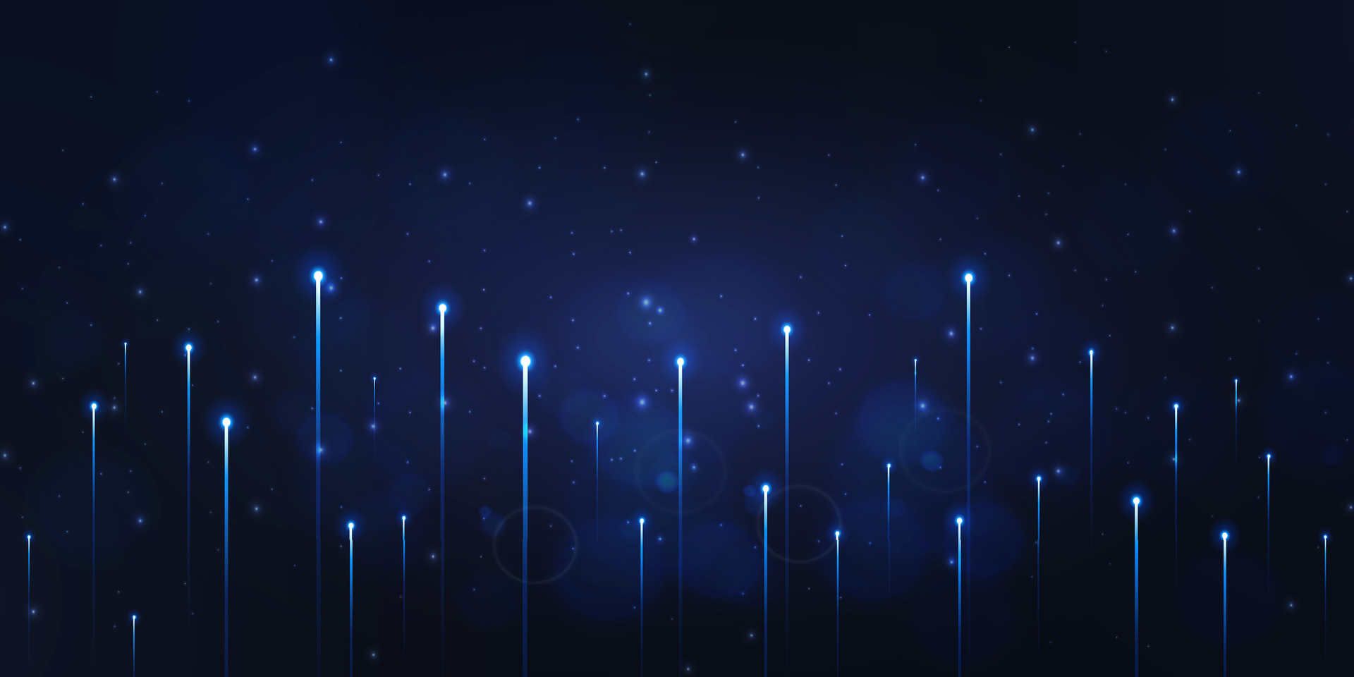 Digital Technology Futuristic Internet Network Connection Dark Black Background Blue Abstract