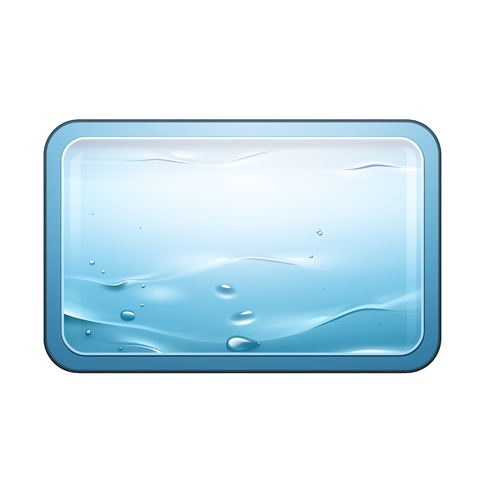 AI generated Rectangle button with water texture png isolated on ...