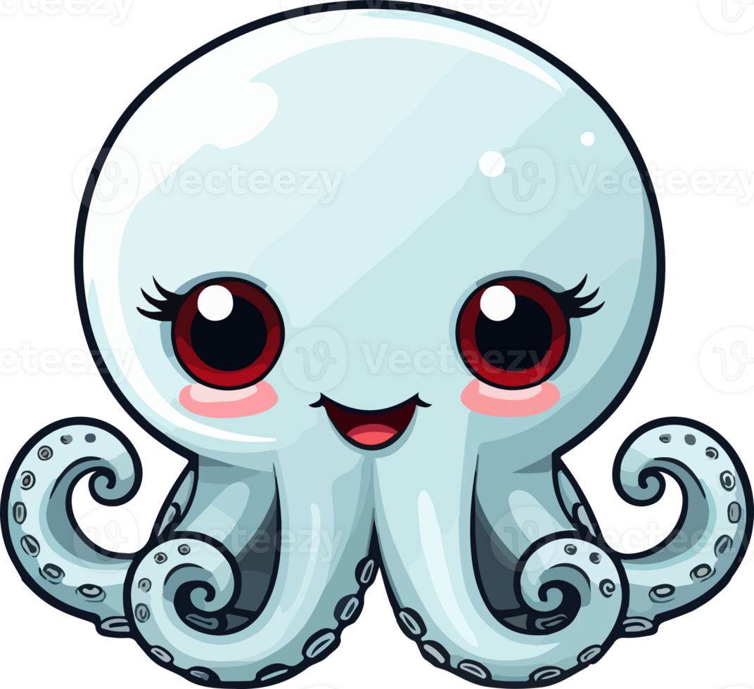 Ai Generated Cute Octopus In Cartoon Style 37220648 Png