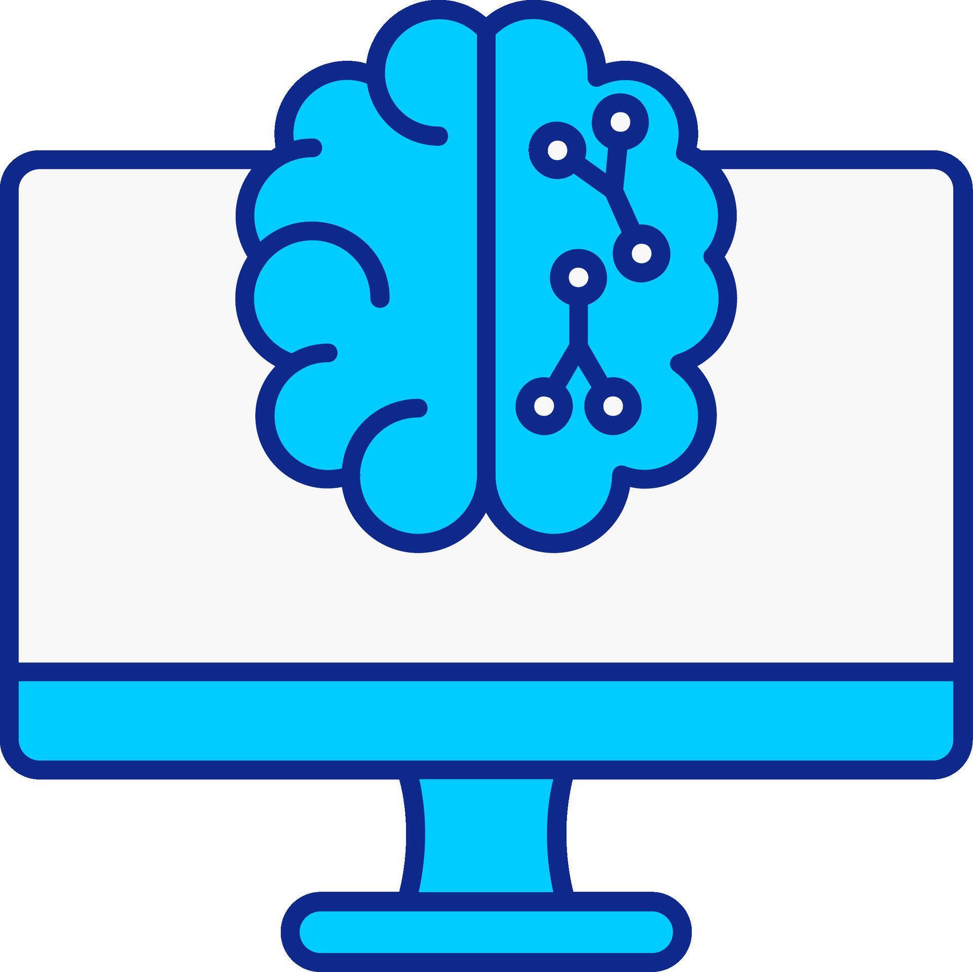 Machine Learning Blue Filled Icon 37233364 Vector Art at Vecteezy