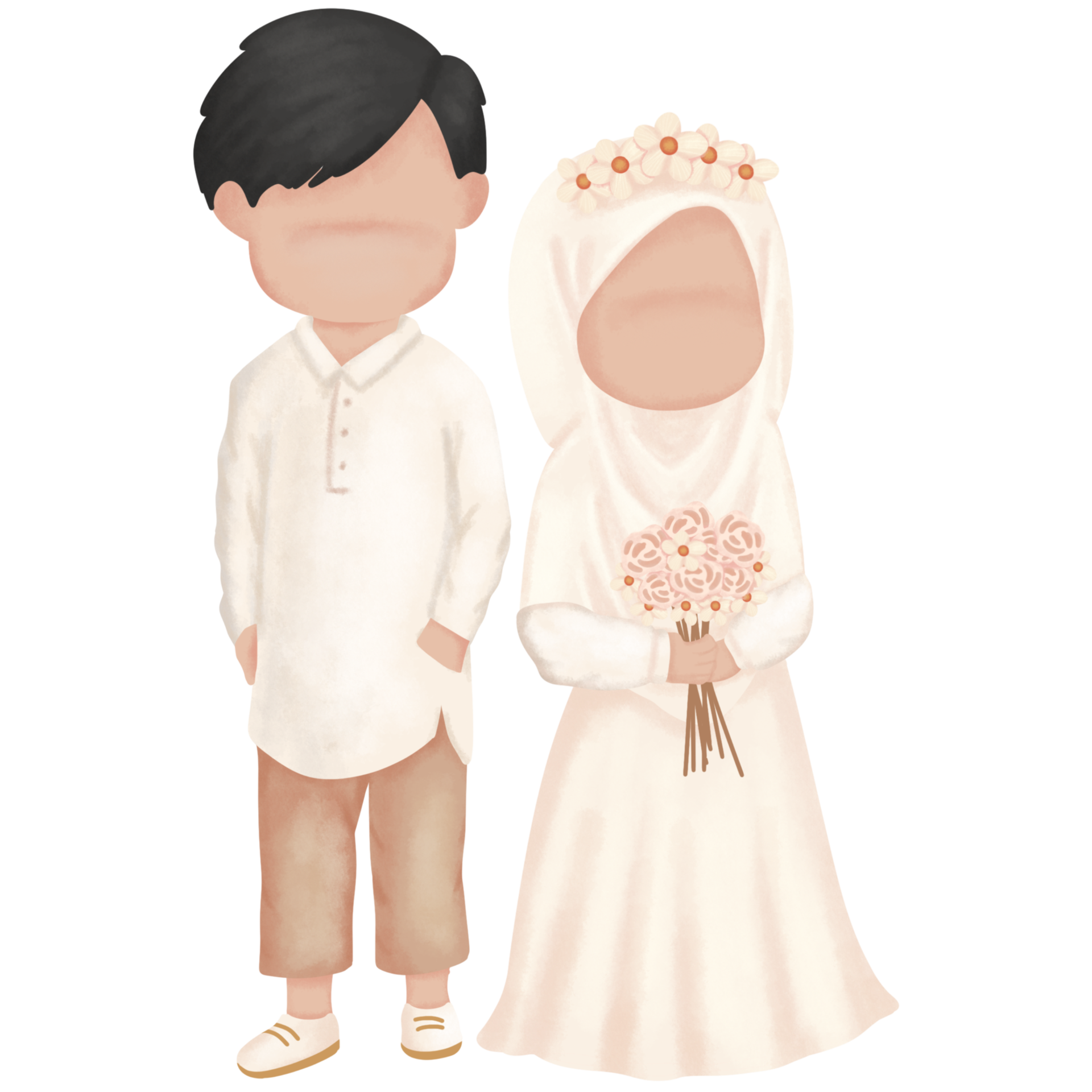 Illustration Of Muslim Wedding Couple 37246649 Png