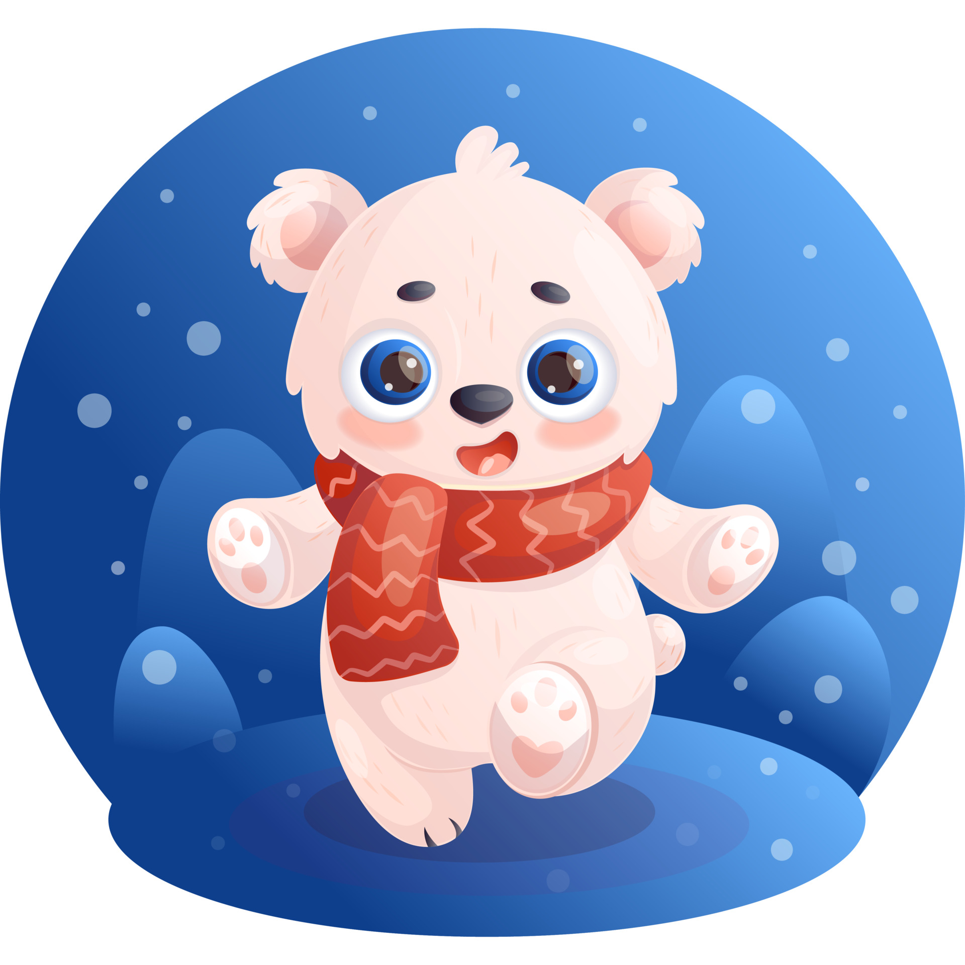 Happy Polar Bear 37250800 Png