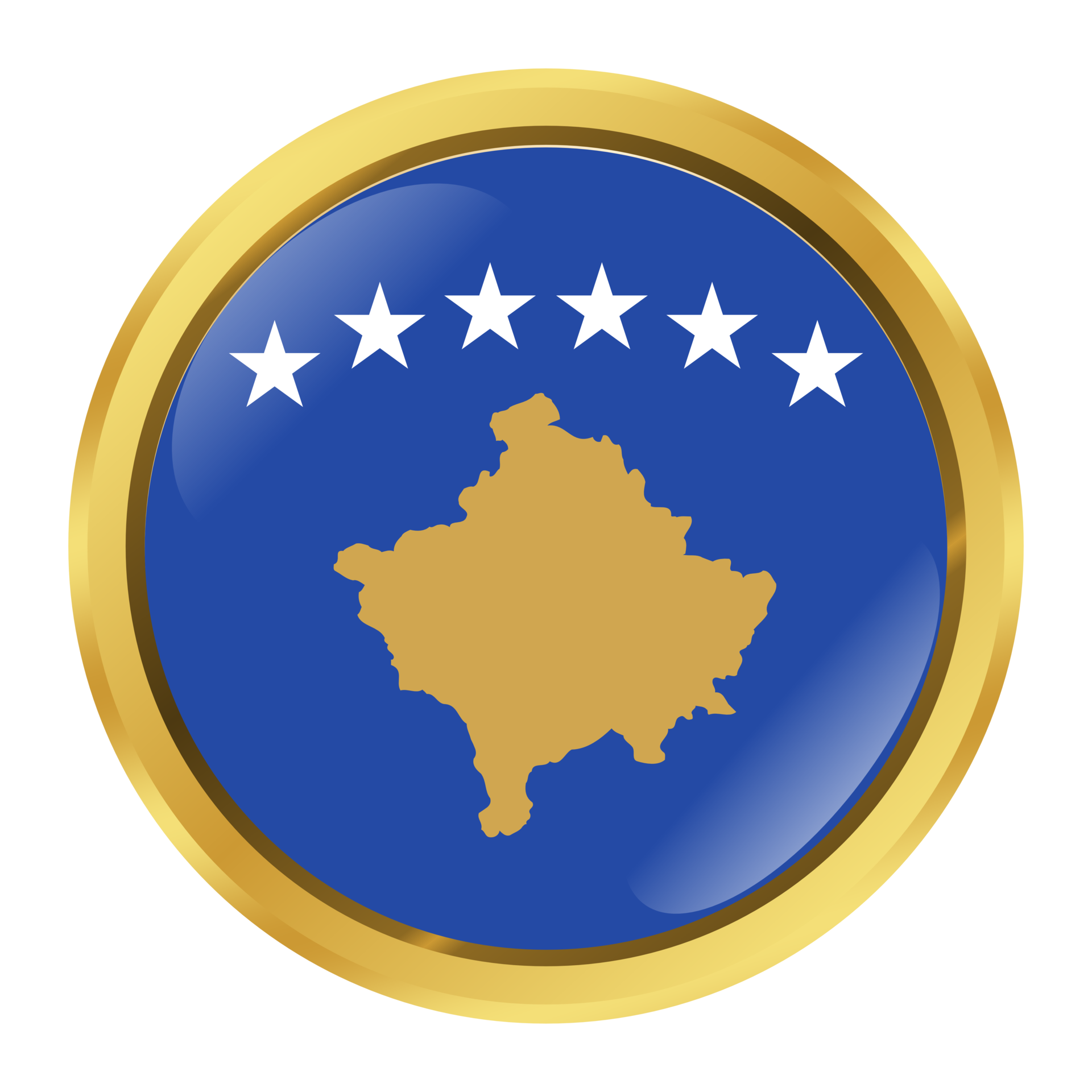 Kosovo Flag Circle Shape 37251774 Png