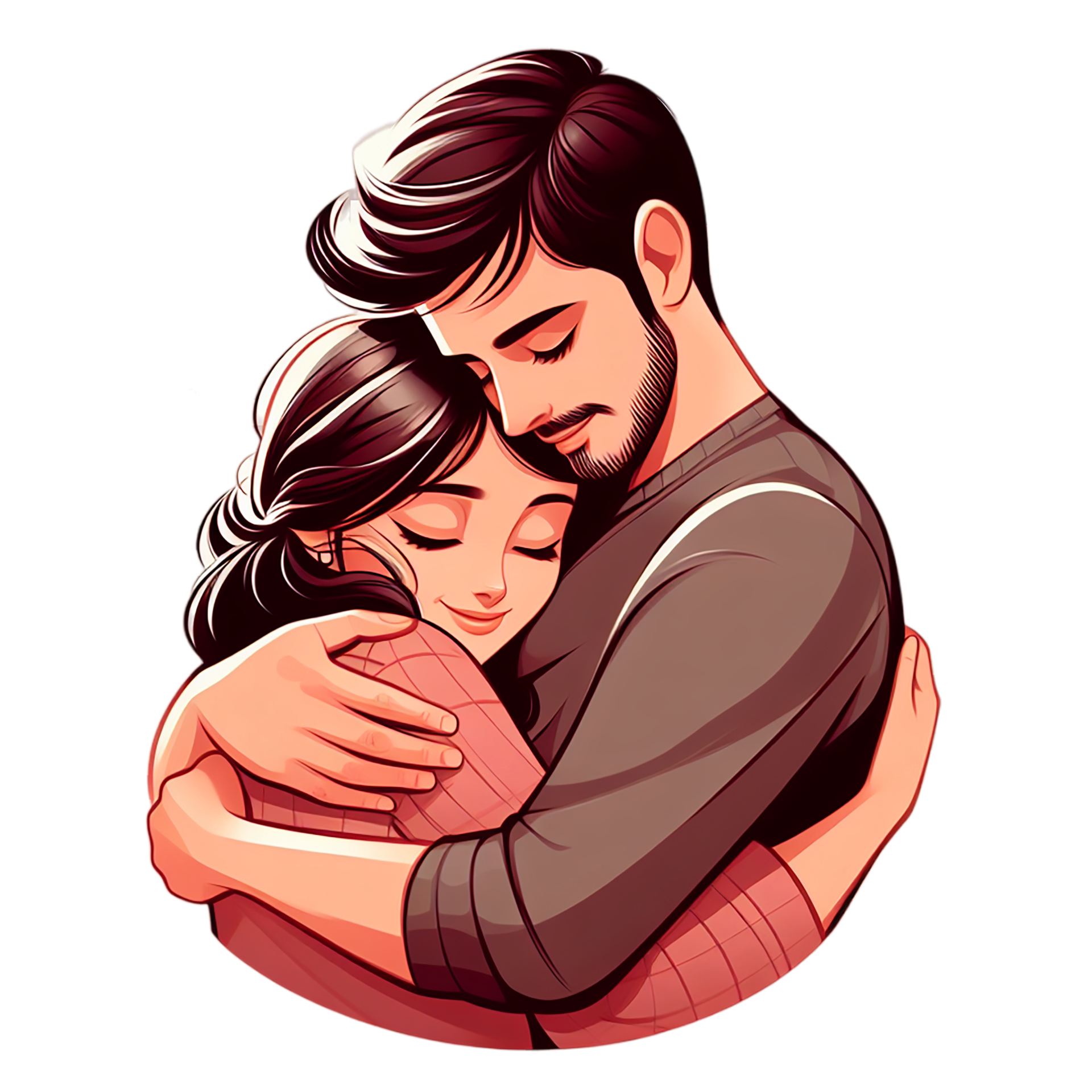 AI generated Hug Day Couple In Valentine Day Hugging 37253810 PNG