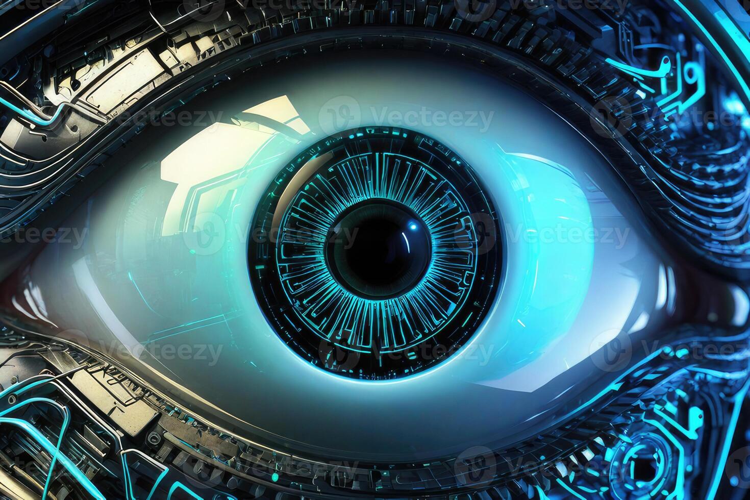 AI generated Biometric Cybernetic eye AI Artificial Intelligence scan ... AI generated Biometric Cybernetic eye AI Artificial Intelligence scan ...