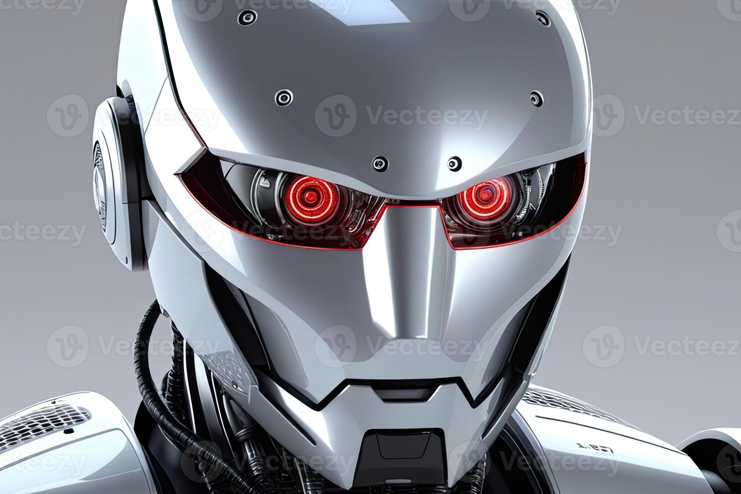 AI generated Digital Graphic AI Artificial Intelligence Robot Head Futuristic by AI Generative ...