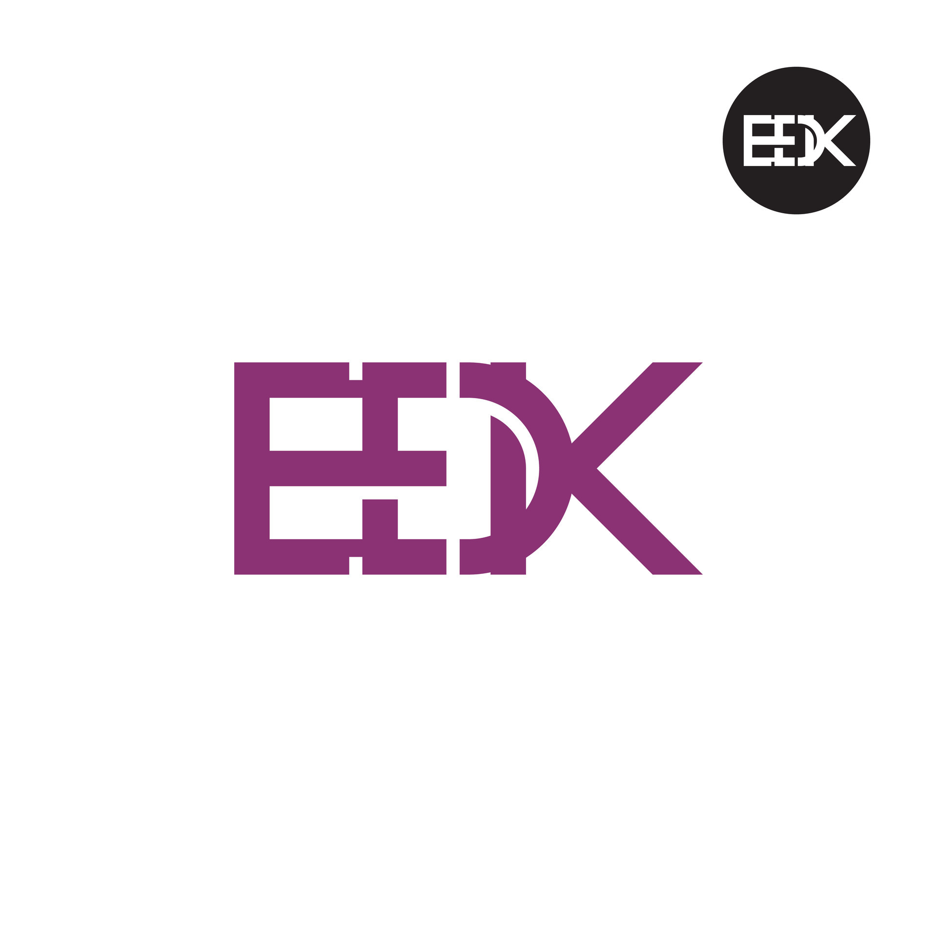 Letter Edk Monogram Logo Design 37271774 Vector Art At Vecteezy