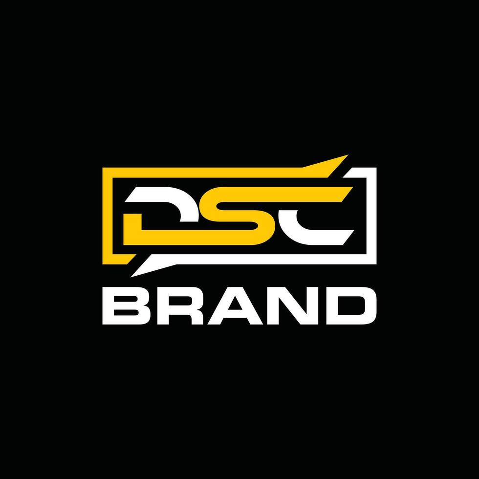 letter DSC linked Square monogram logo, Initial Logo Design Template Vector Illustration ...