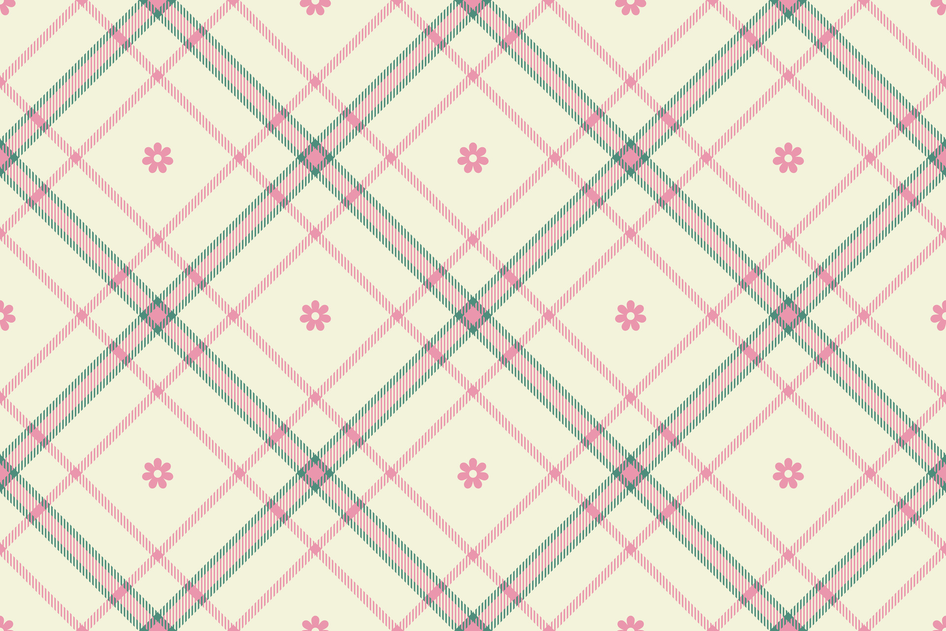 Spring Gingham Pattern Seamless Checked Plaids Pastel Vichy