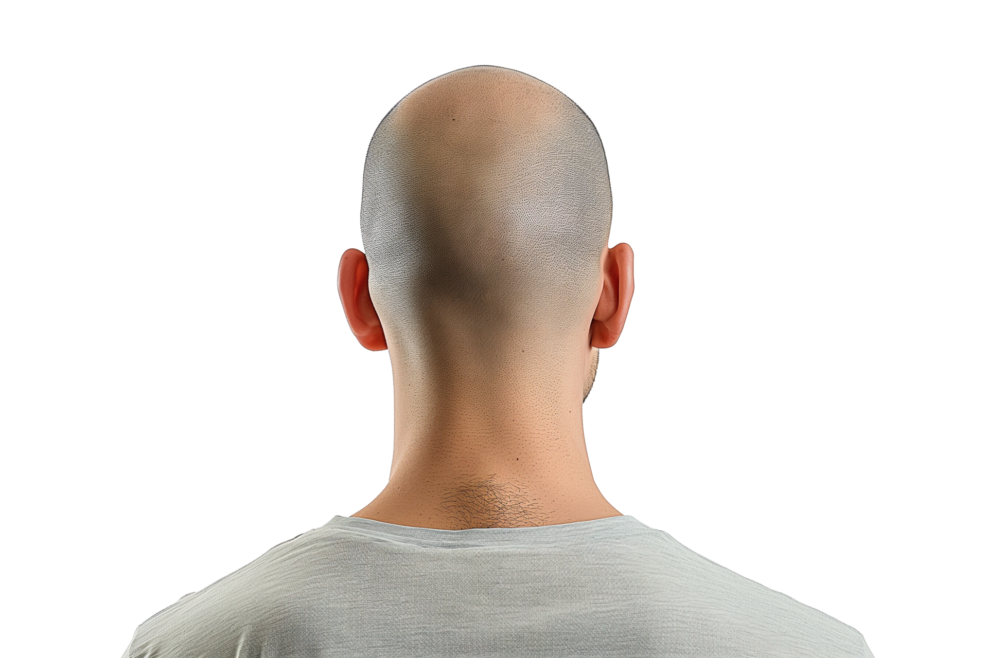 AI generated Bald Mans Head and Shoulders Isolated 37276880 PNG