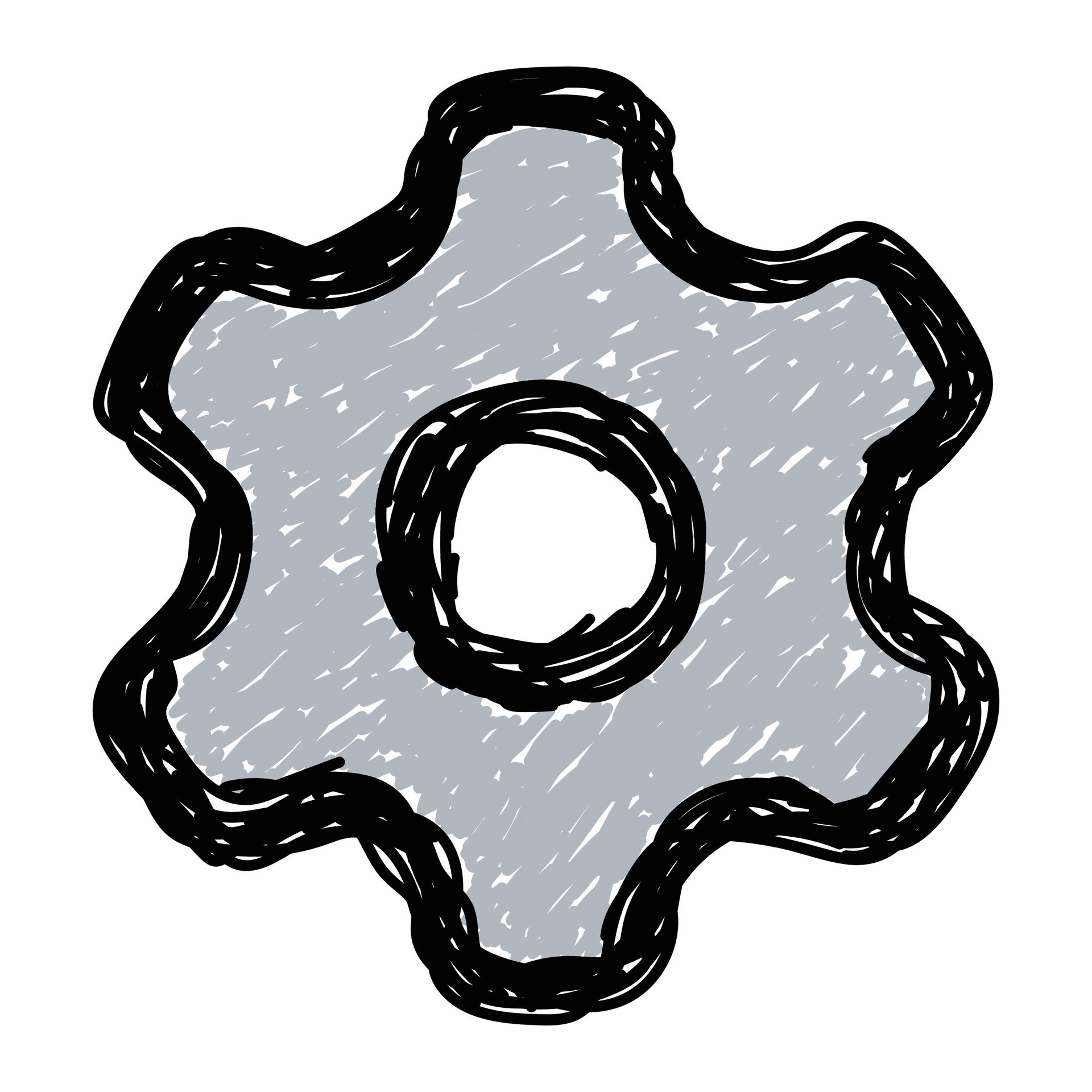 Setting Icon User Interface Concept Setting Doodle Hand Drawn Icon