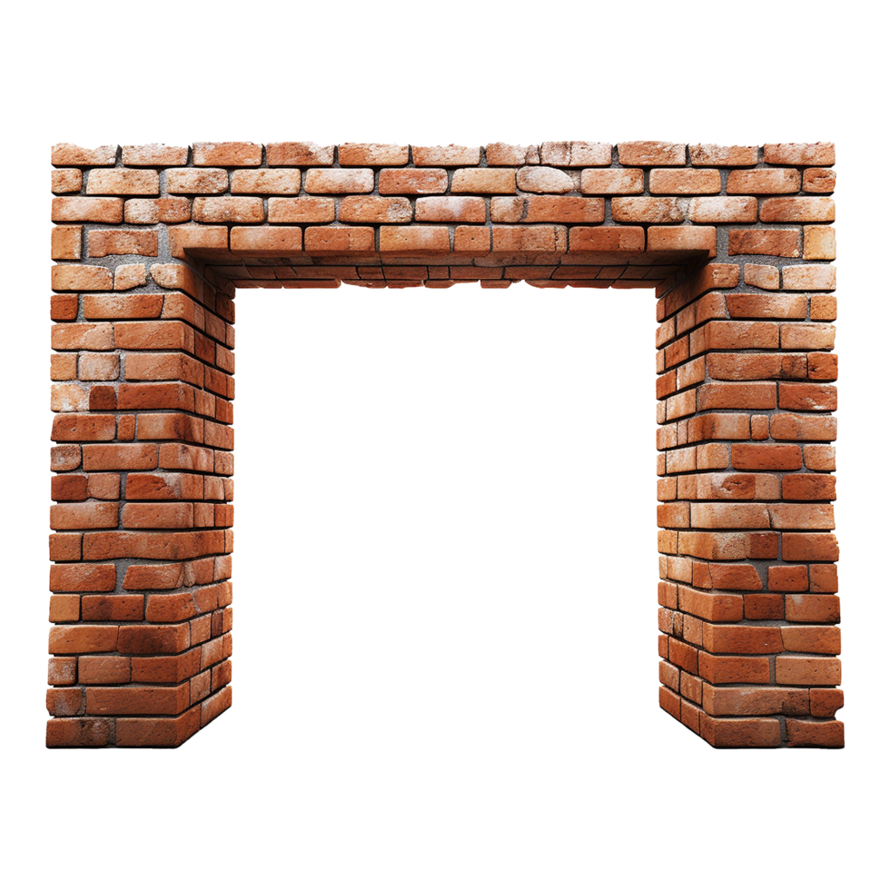 AI generated Brick wall and open gap isolated on transparent background ...
