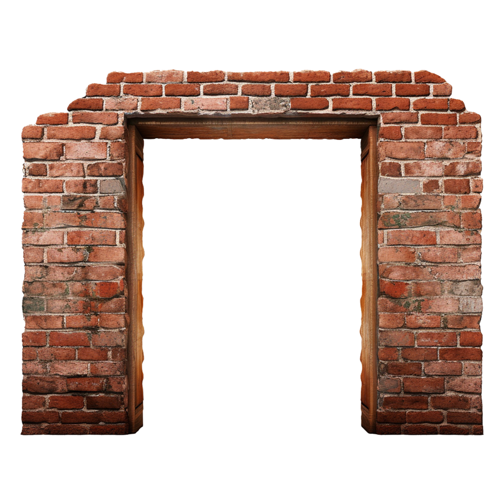 AI generated Brick wall and open gap isolated on transparent background ...