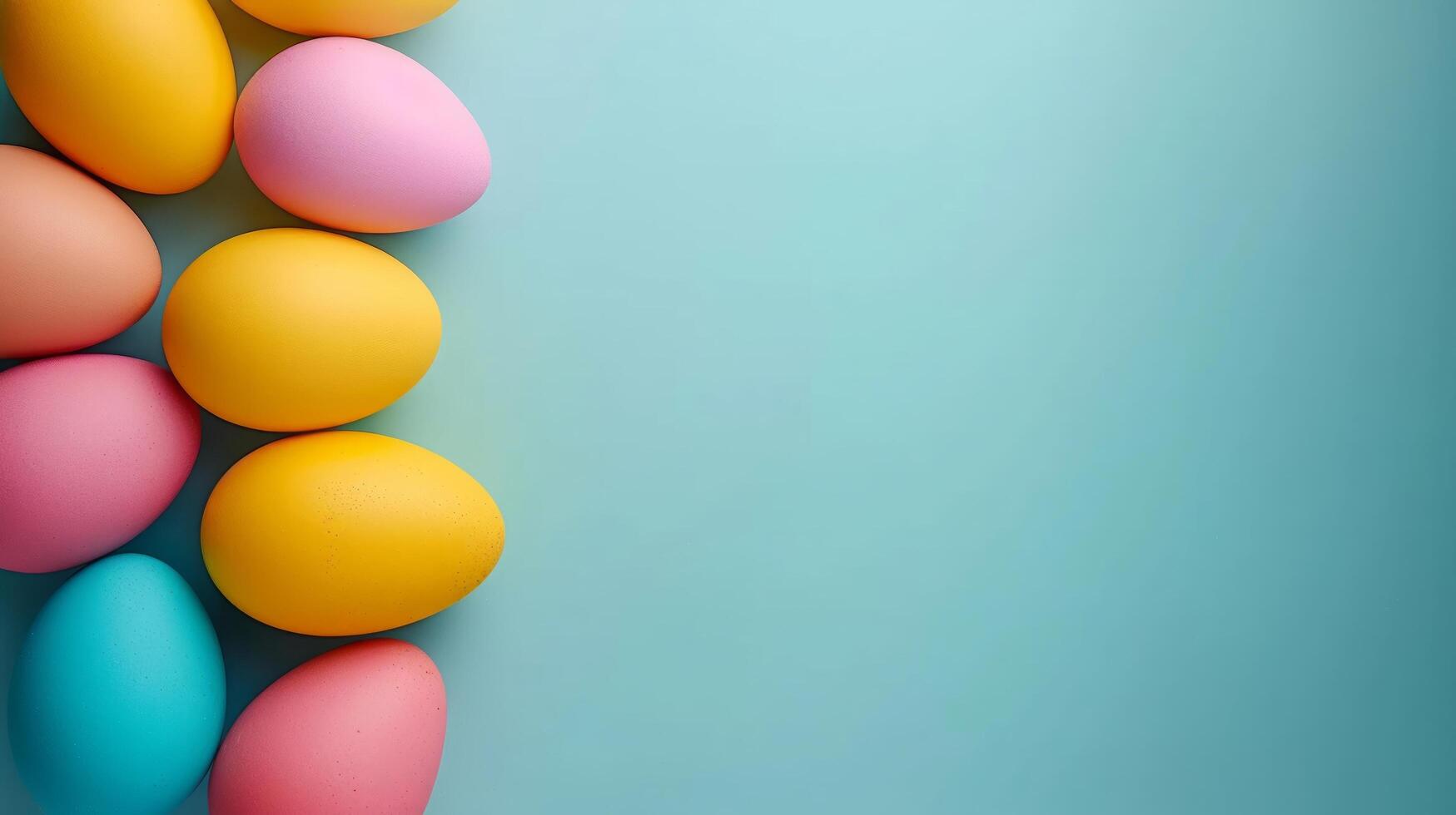 AI generated minimalist vivid advertisment easter background with copy ...