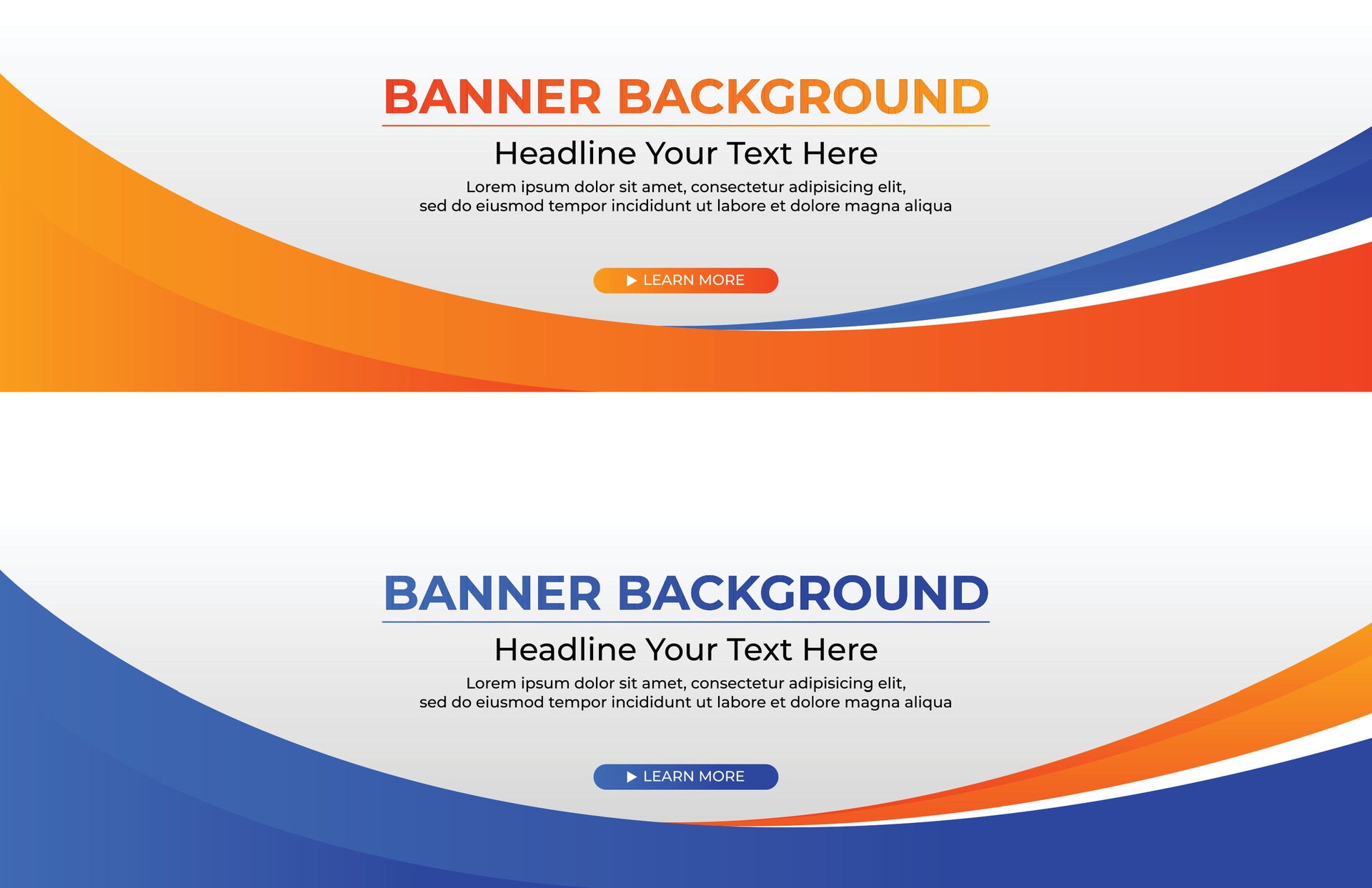 Gradient Banner Template Design Collection 37281310 Vector Art at Vecteezy