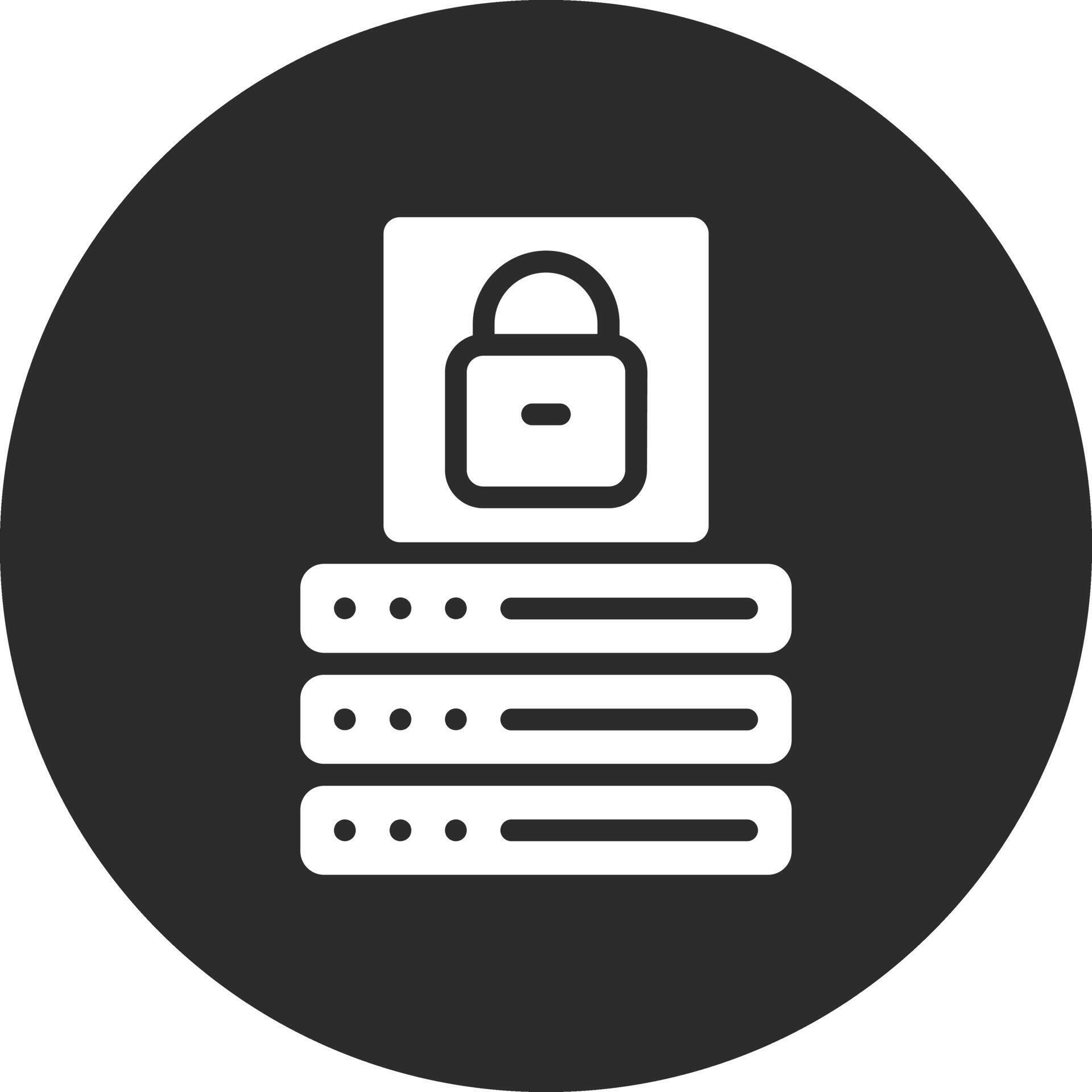 Database Lock Vector Icon 37284393 Vector Art at Vecteezy