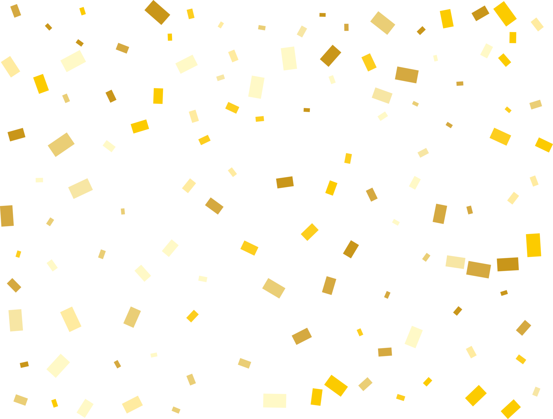 Gold Rectangular Confetti 37296440 PNG