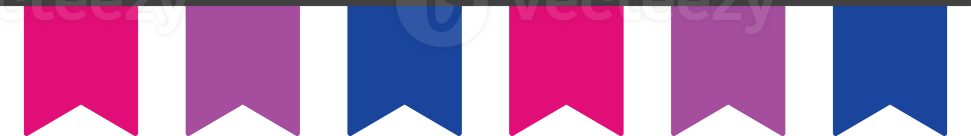 Pink Purple And Blue Colored Party Bunting As The Colors Of The
