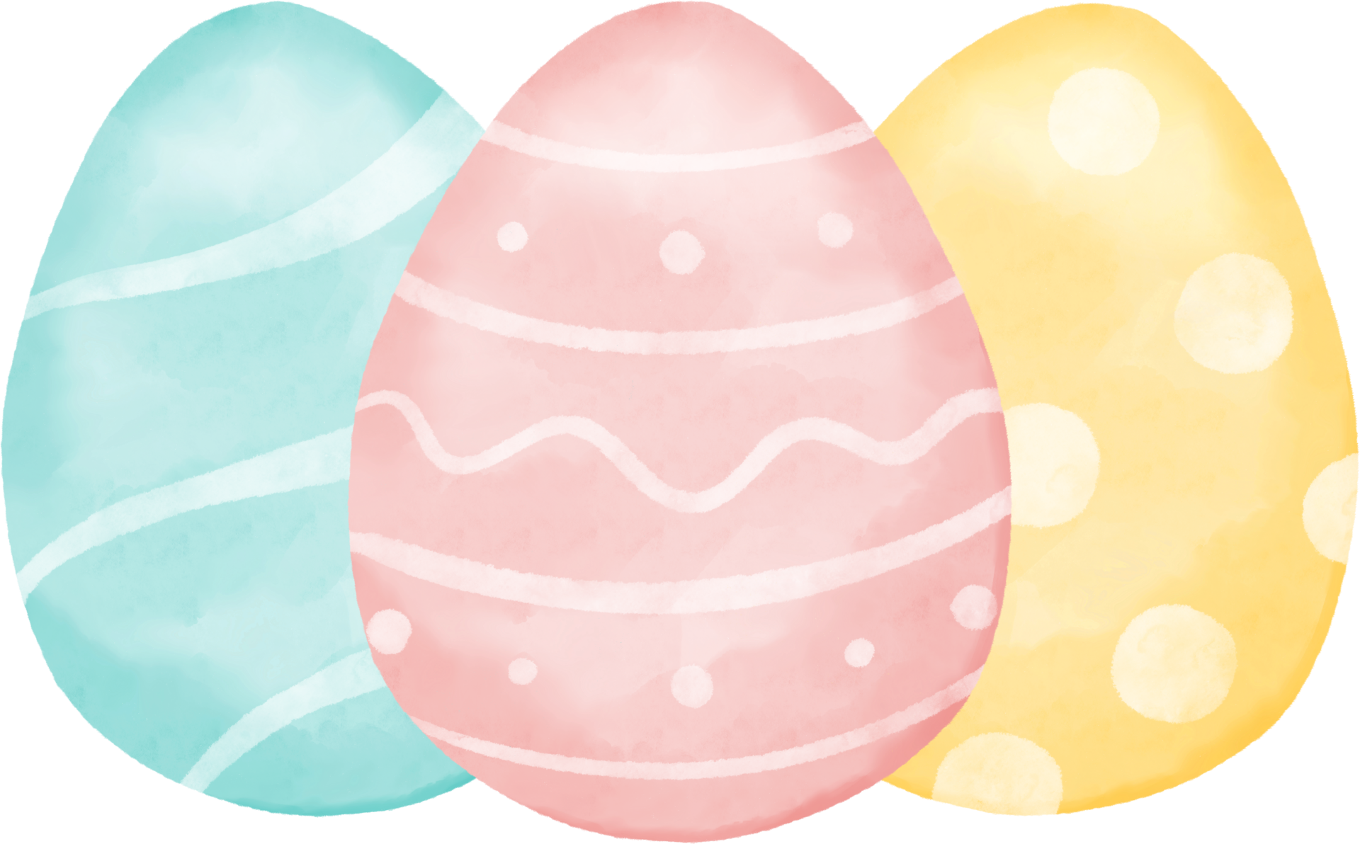 Cute pastel colored Easter egg. Hand drawn watercolor illustration ...